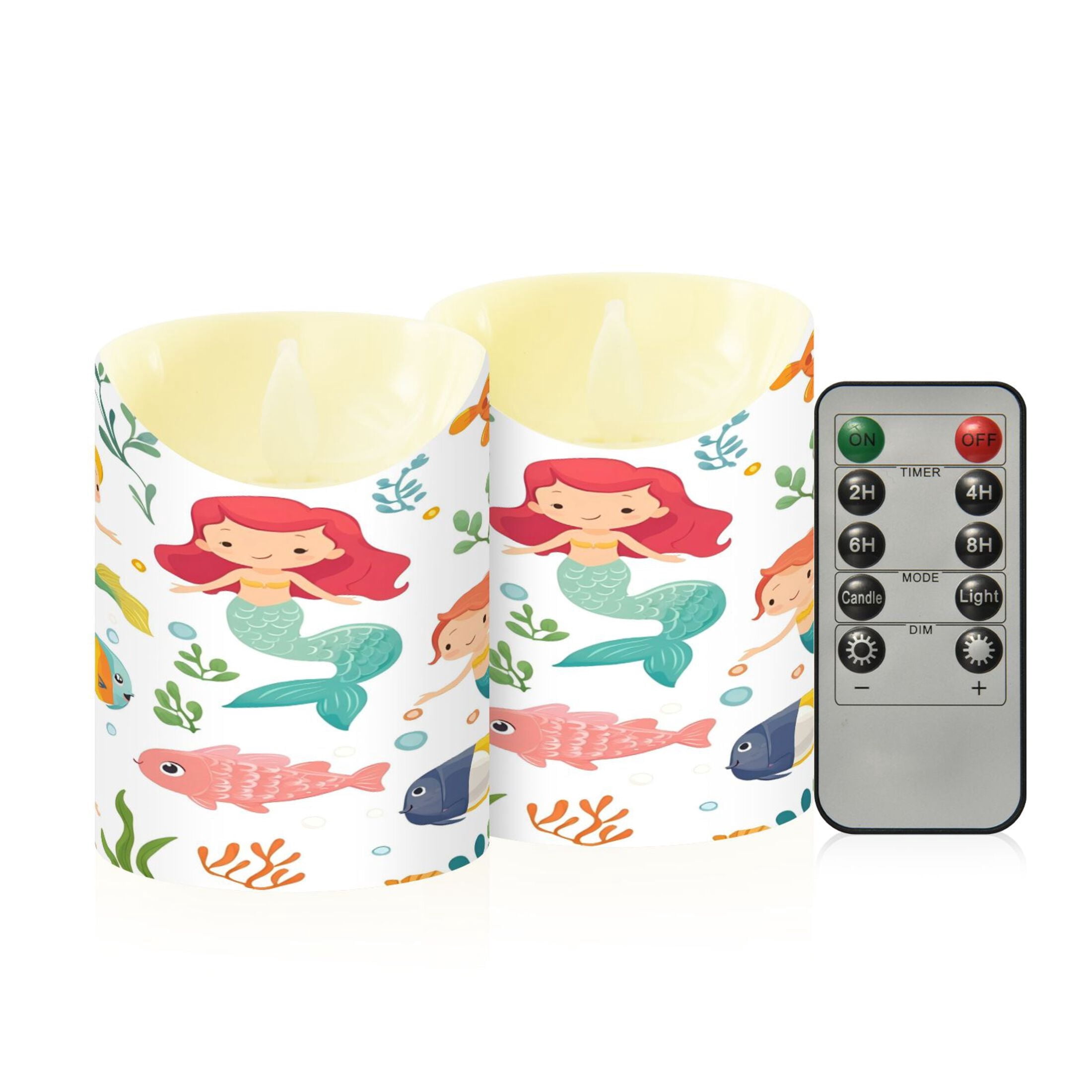 2 PCS Tilted Flameless Candles Flickering LED Lights Battery Operated ...