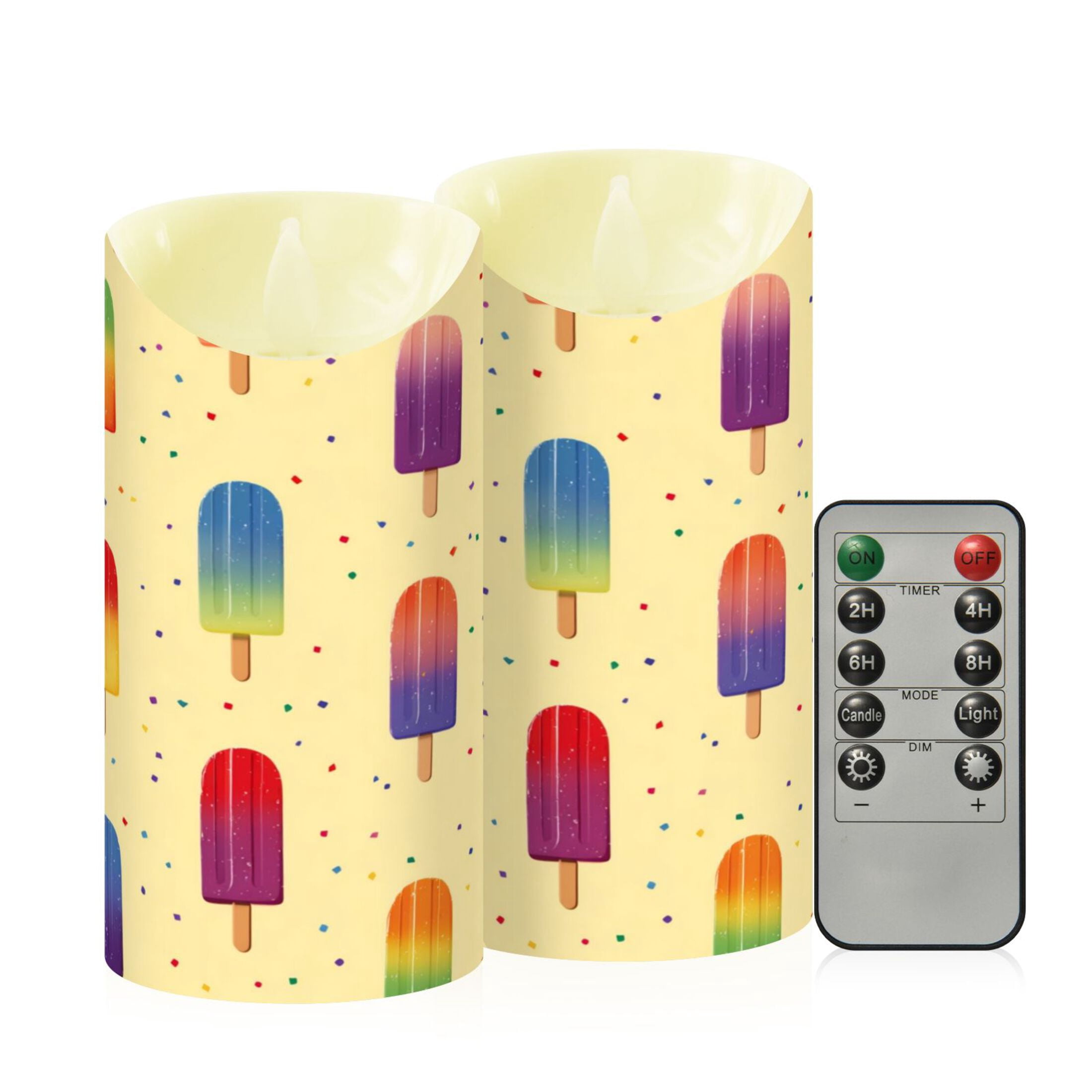 2 PCS Tilted Flameless Candles Flickering LED Lights Battery Operated ...
