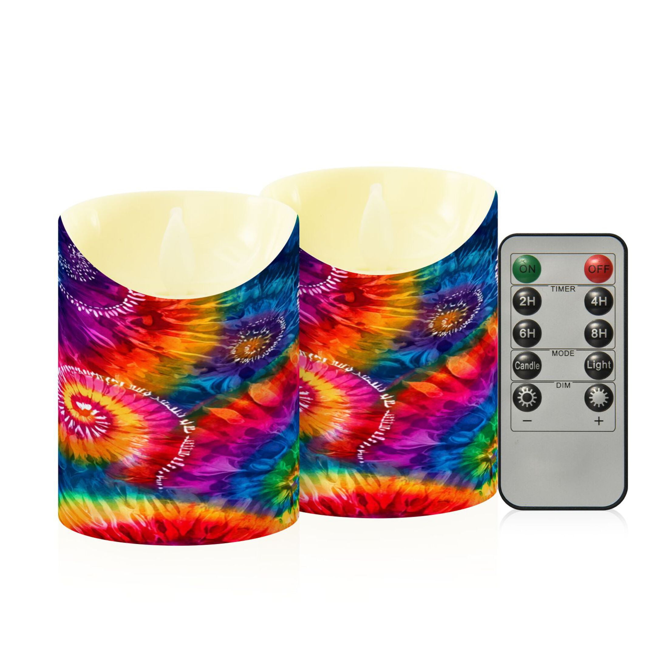 2 PCS Tilted Flameless Candles Flickering LED Lights Battery Operated ...