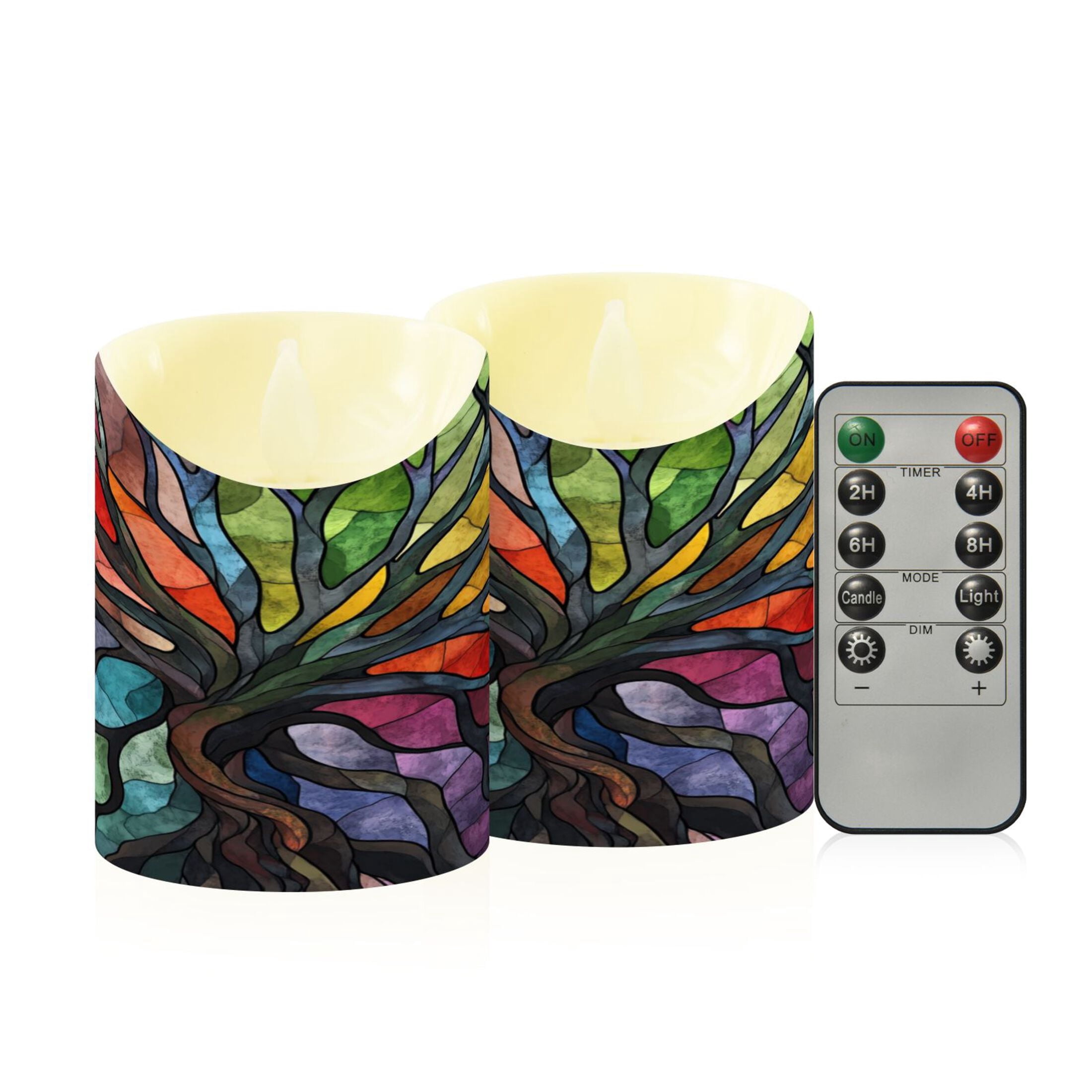 2 PCS Tilted Flameless Candles Flickering LED Lights Battery Operated ...