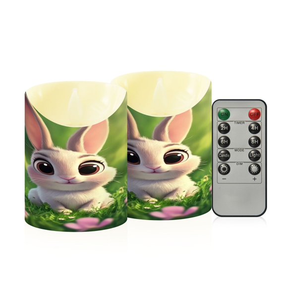 2 PCS Tilted Flameless Candles Flickering LED Lights Battery Operated ...