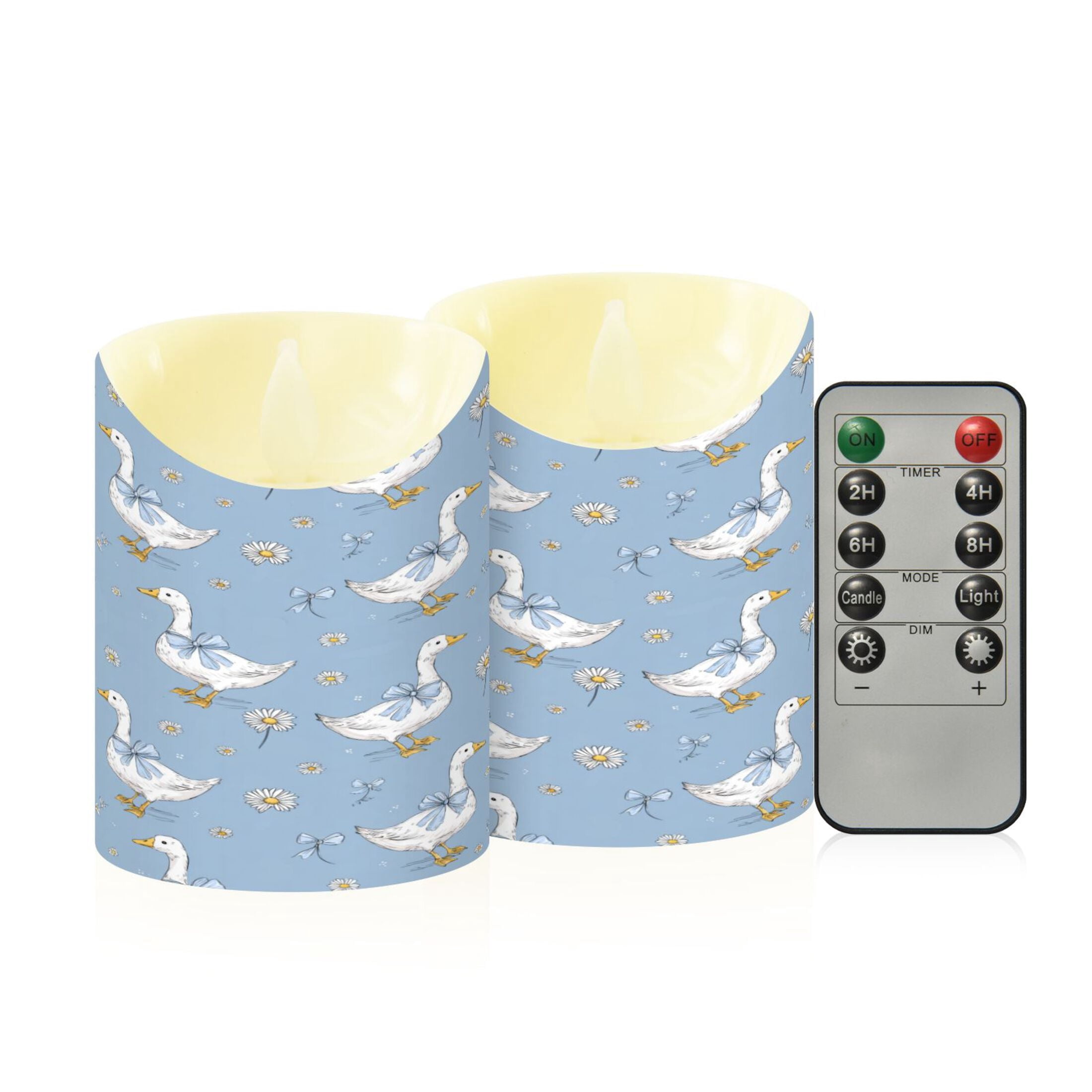 2 PCS Tilted Flameless Candles Flickering LED Lights Battery Operated ...