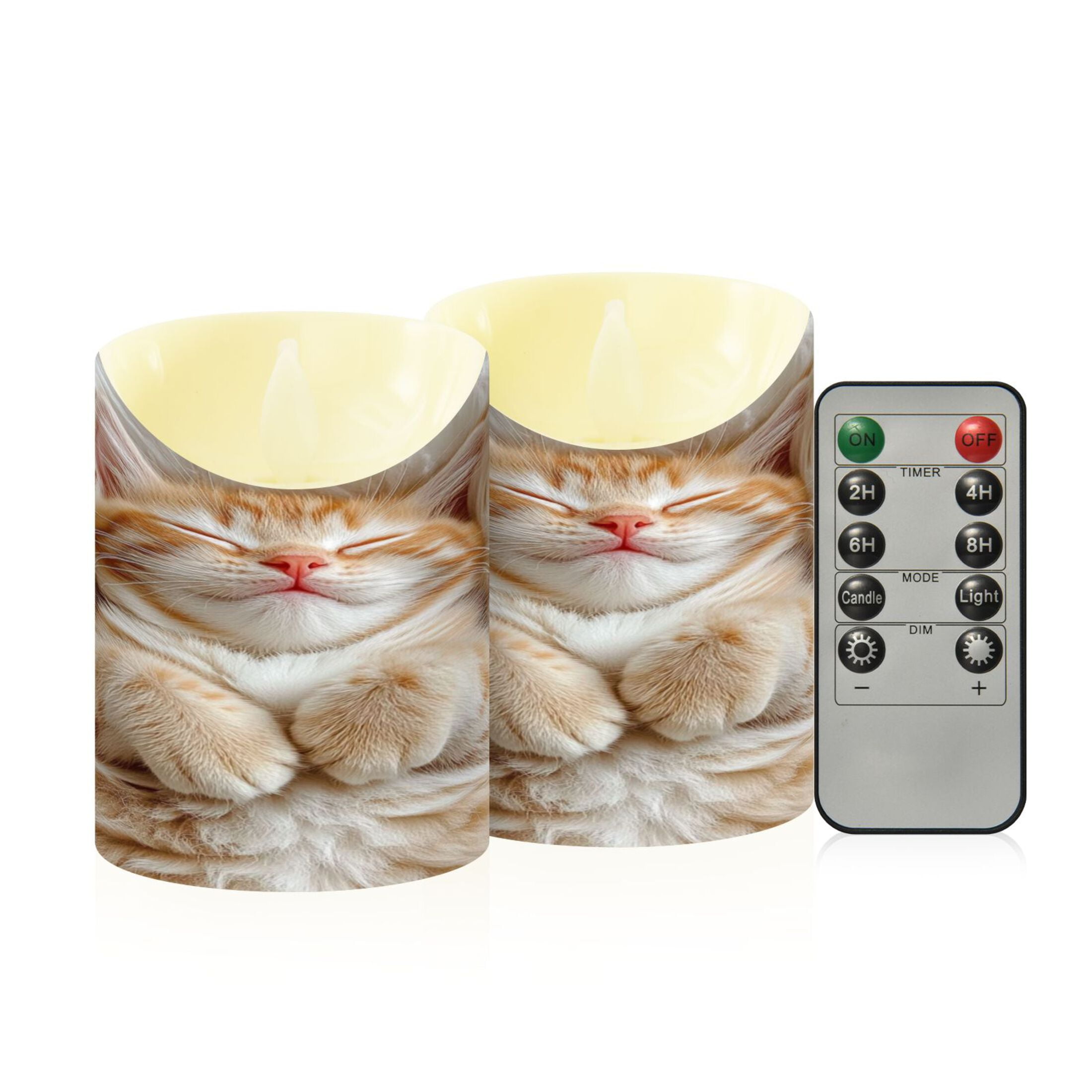 2 PCS Tilted Flameless Candles Flickering LED Lights Battery Operated ...