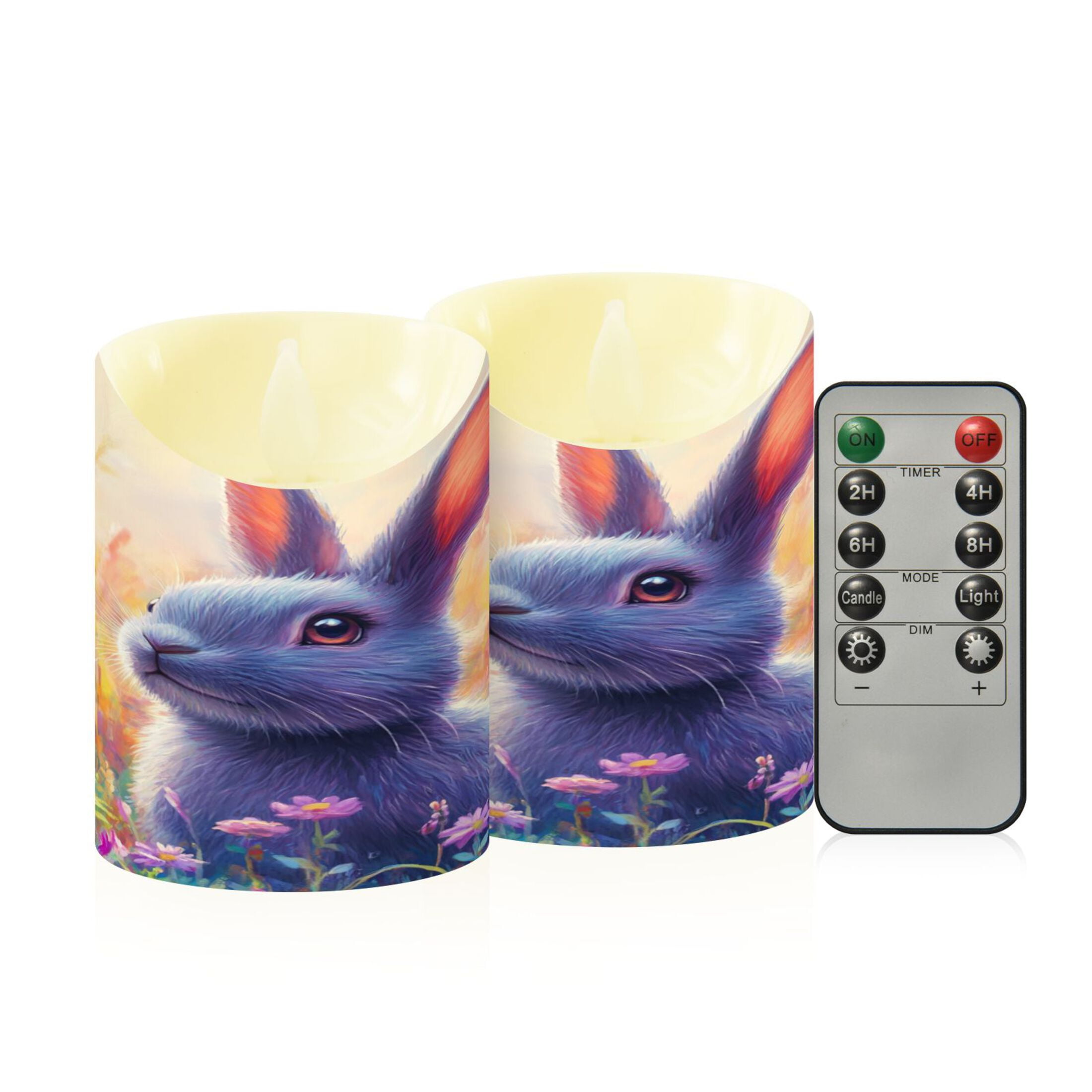 2 PCS Tilted Flameless Candles Flickering LED Lights Battery Operated ...