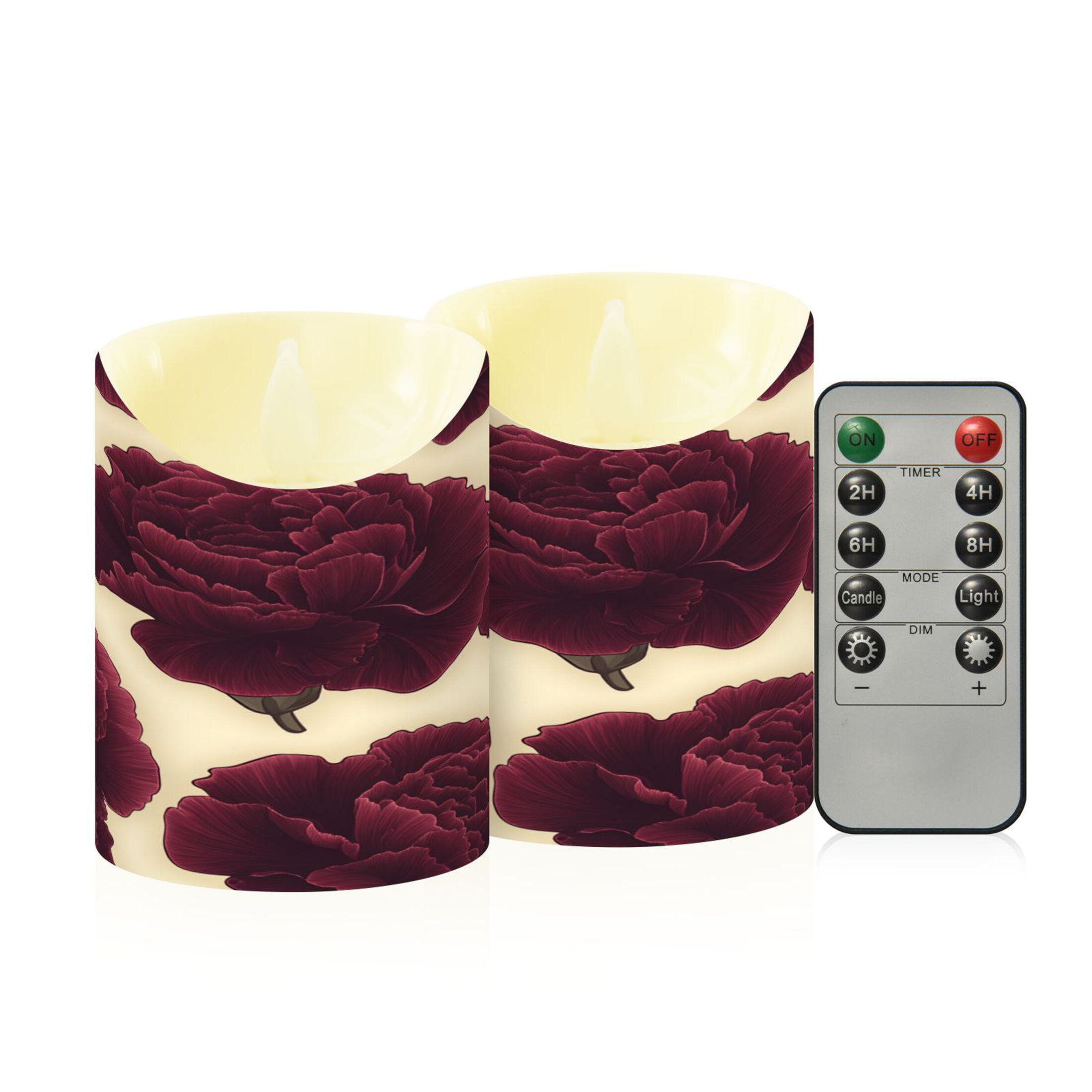 2 PCS Tilted Flameless Candles Flickering LED Lights Battery Operated ...