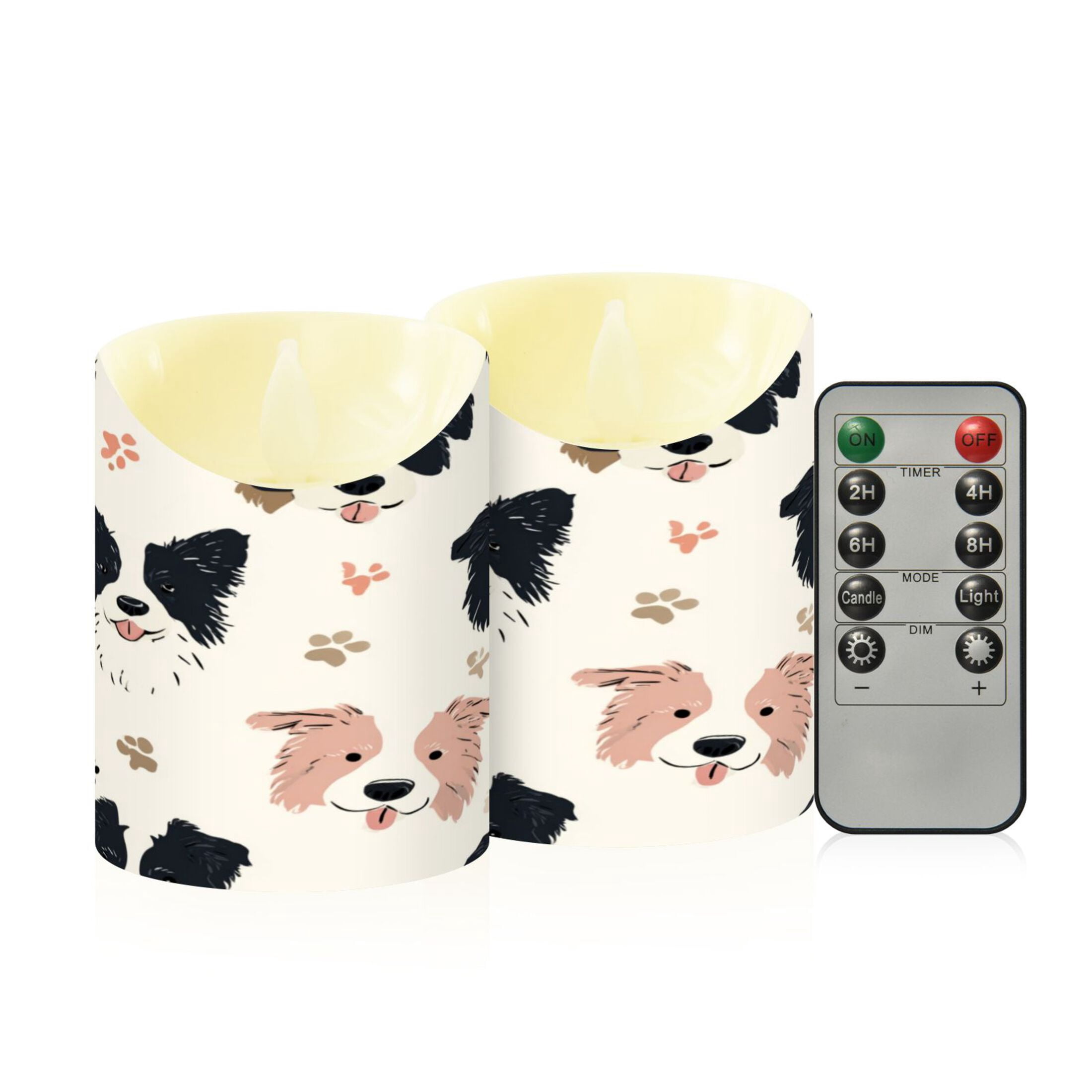 2 PCS Tilted Flameless Candles Flickering LED Lights Battery Operated ...