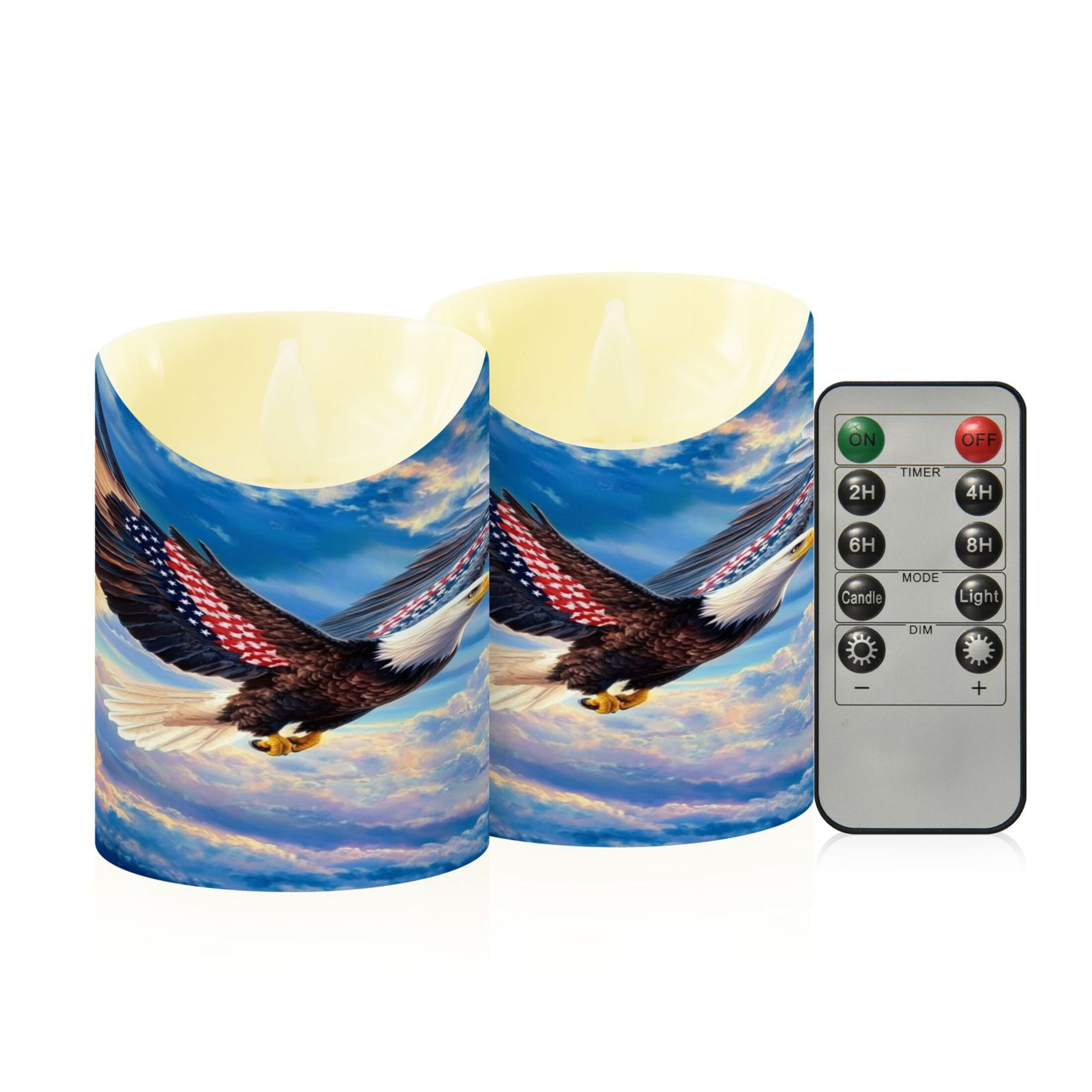 2 PCS Tilted Flameless Candles Flickering LED Lights Battery Operated ...