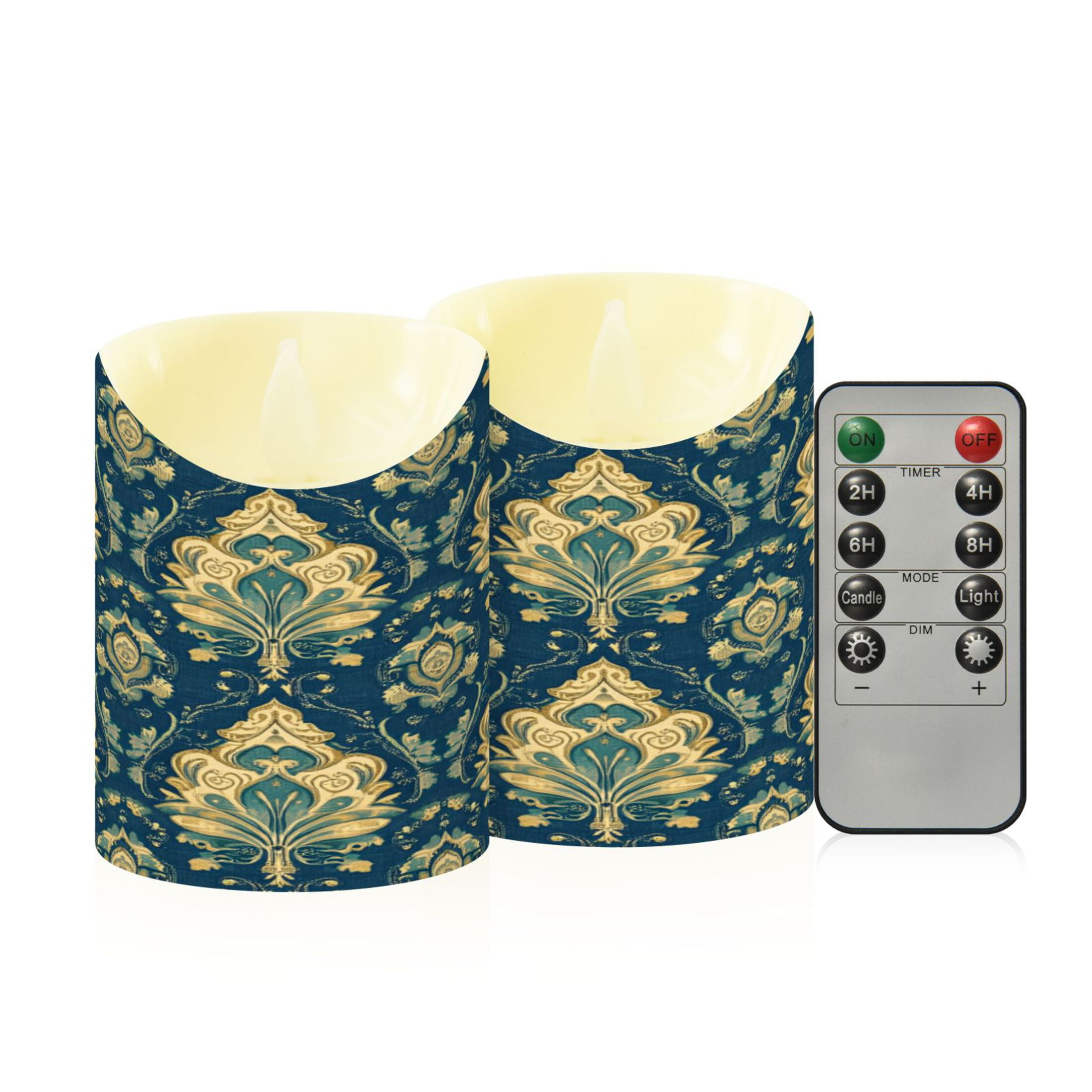 2 PCS Tilted Flameless Candles Flickering LED Lights Battery Operated ...