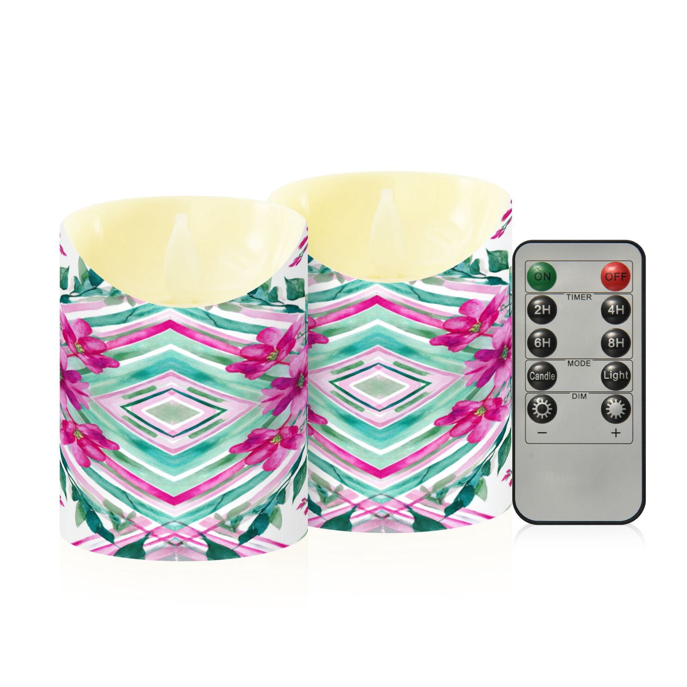 2 PCS Tilted Flameless Candles Flickering LED Lights Battery Operated ...