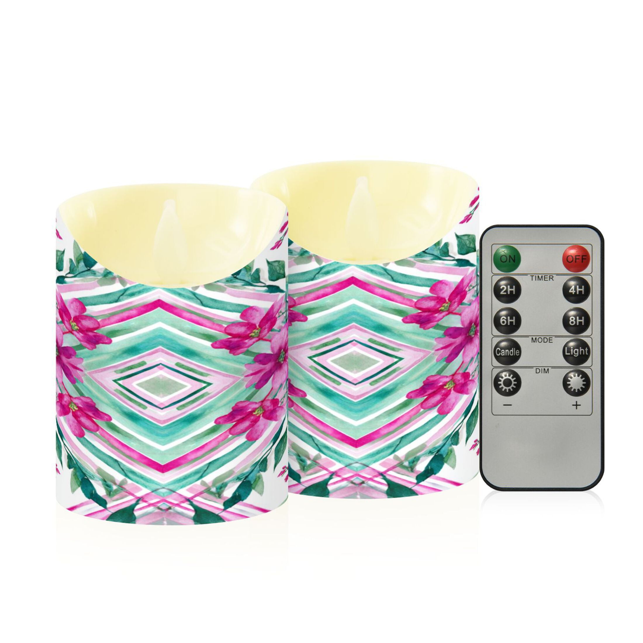2 PCS Tilted Flameless Candles Flickering LED Lights Battery Operated ...