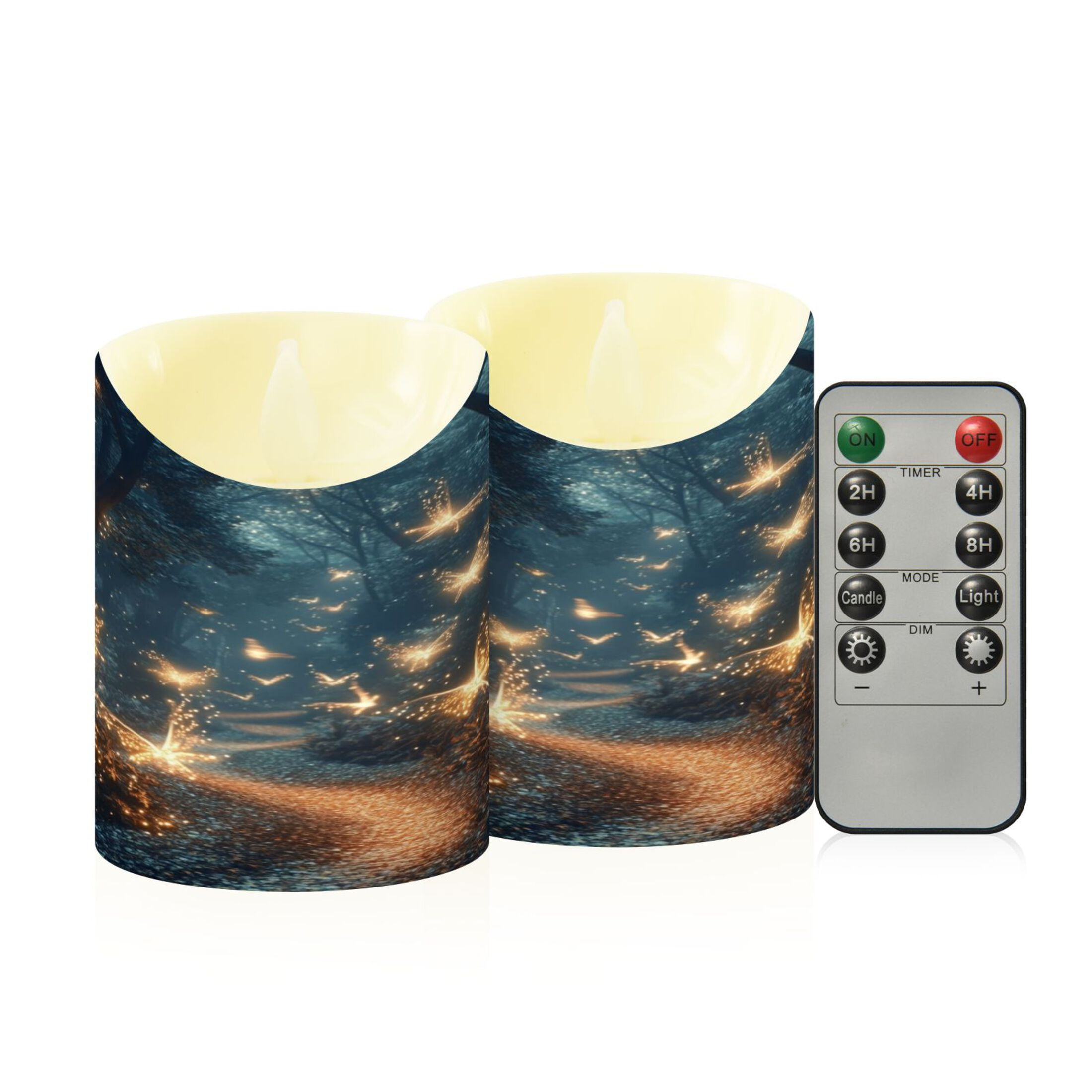 2 PCS Tilted Flameless Candles Flickering LED Lights Battery Operated ...