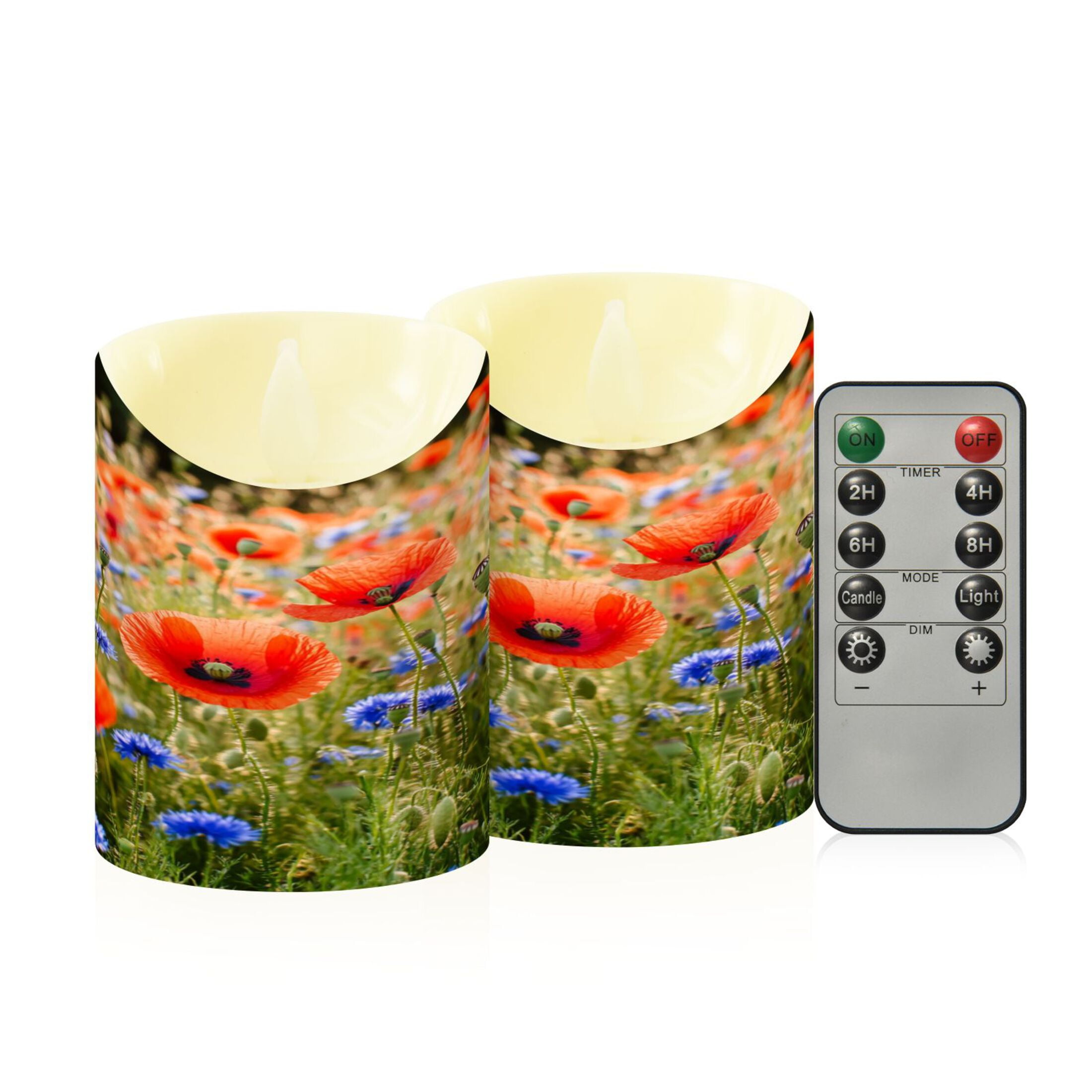 2 PCS Tilted Flameless Candles Flickering LED Lights Battery Operated ...