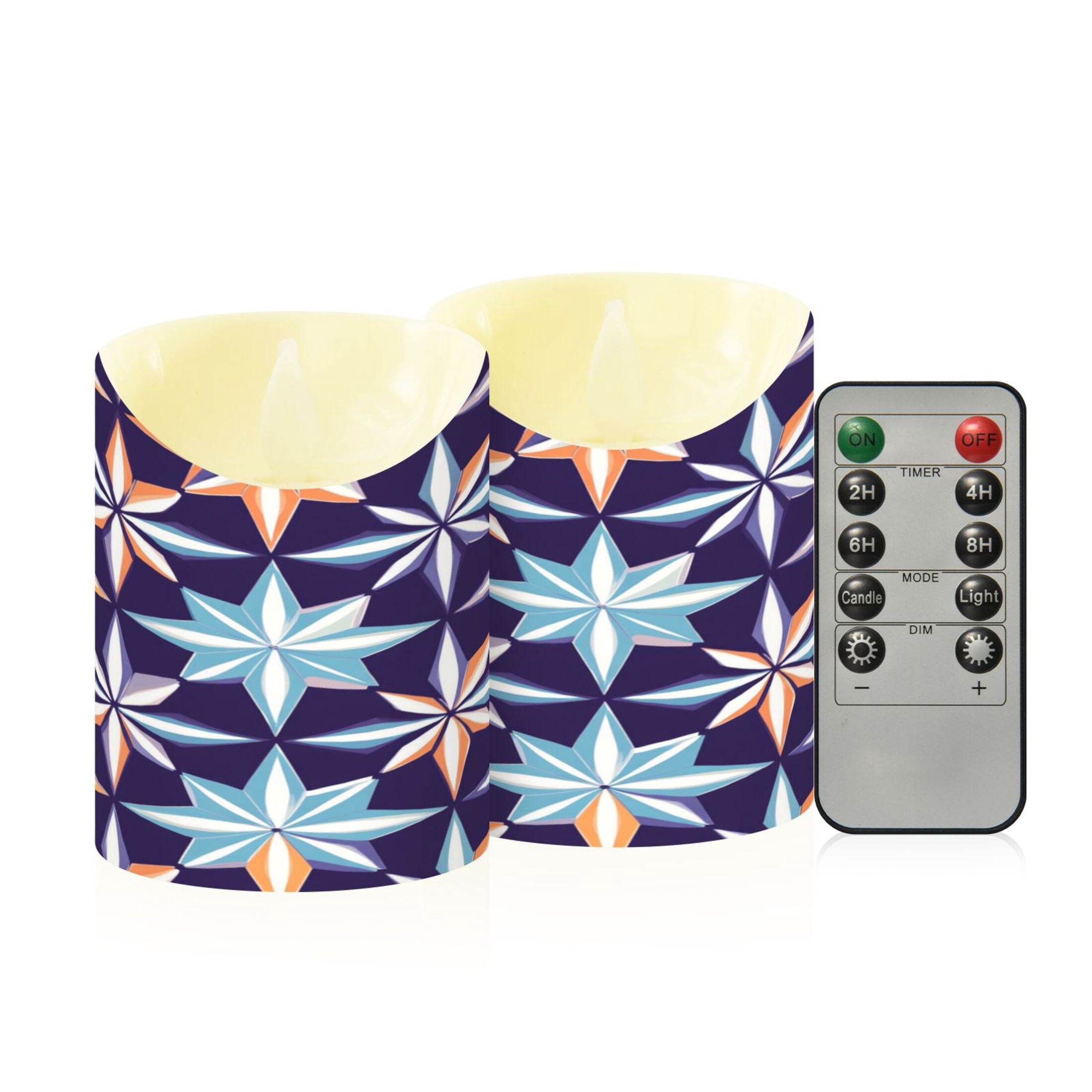 2 PCS Tilted Flameless Candles Flickering LED Lights Battery Operated ...