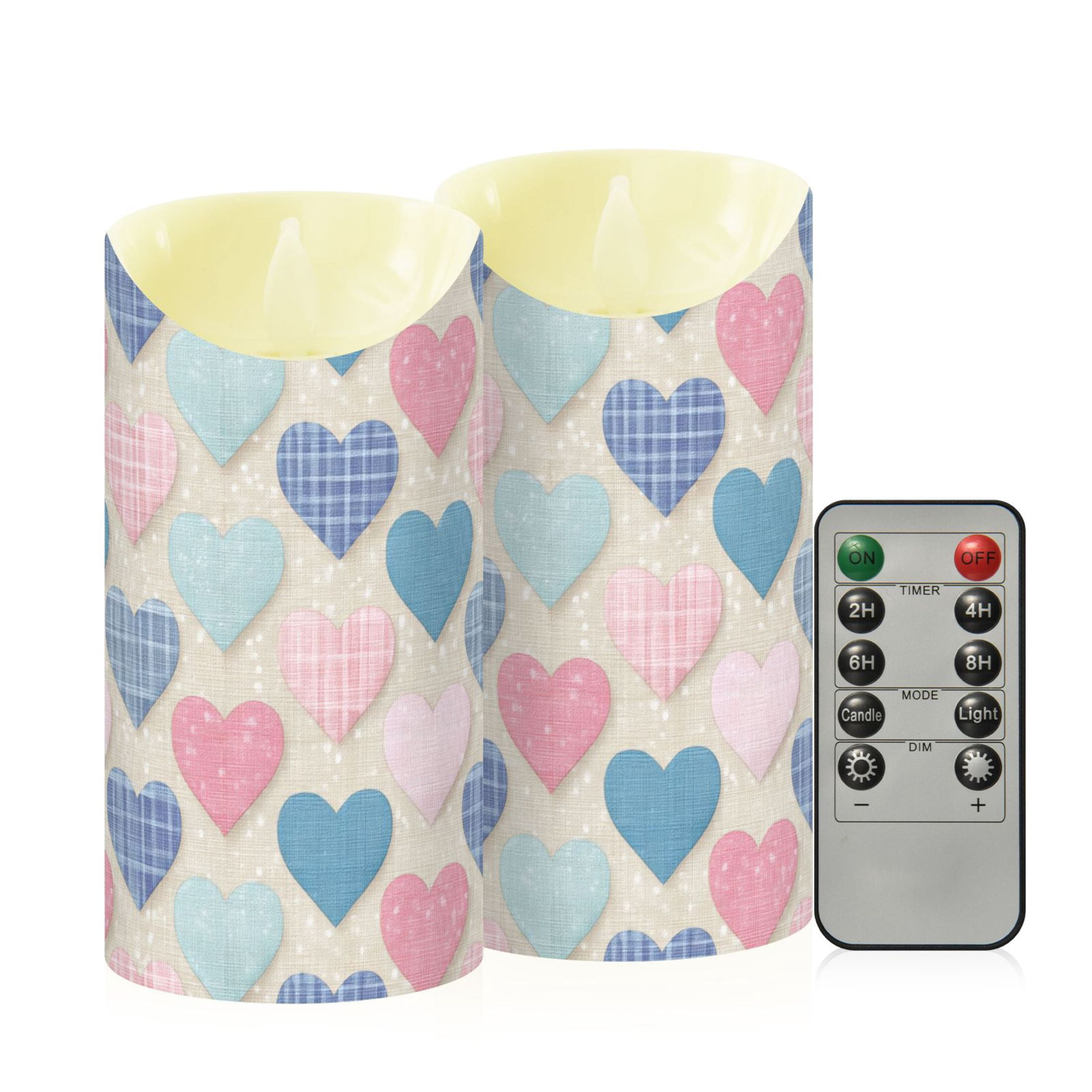 2 PCS Tilted Flameless Candles Flickering LED Lights Battery Operated ...