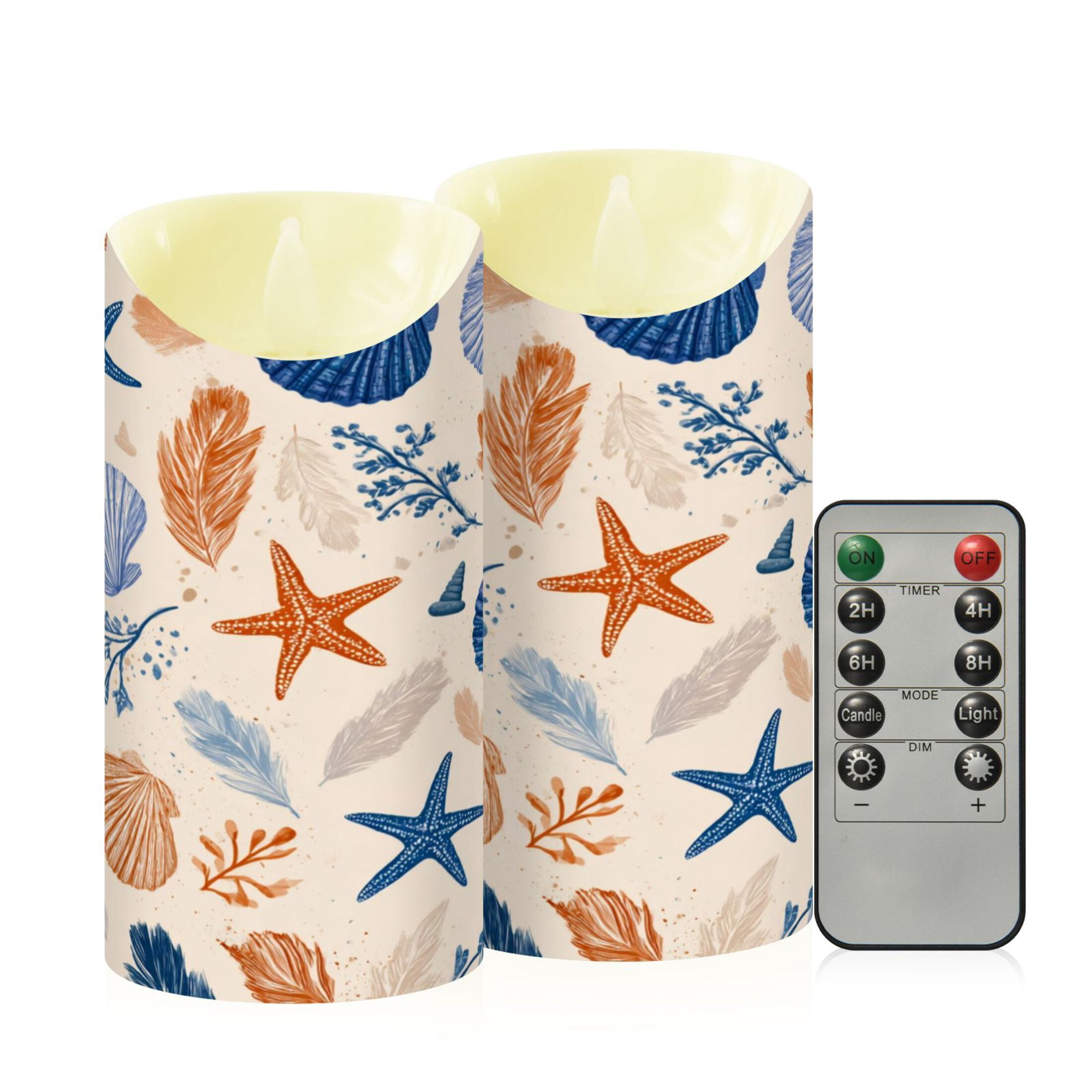 2 PCS Tilted Flameless Candles Flickering LED Lights Battery Operated ...