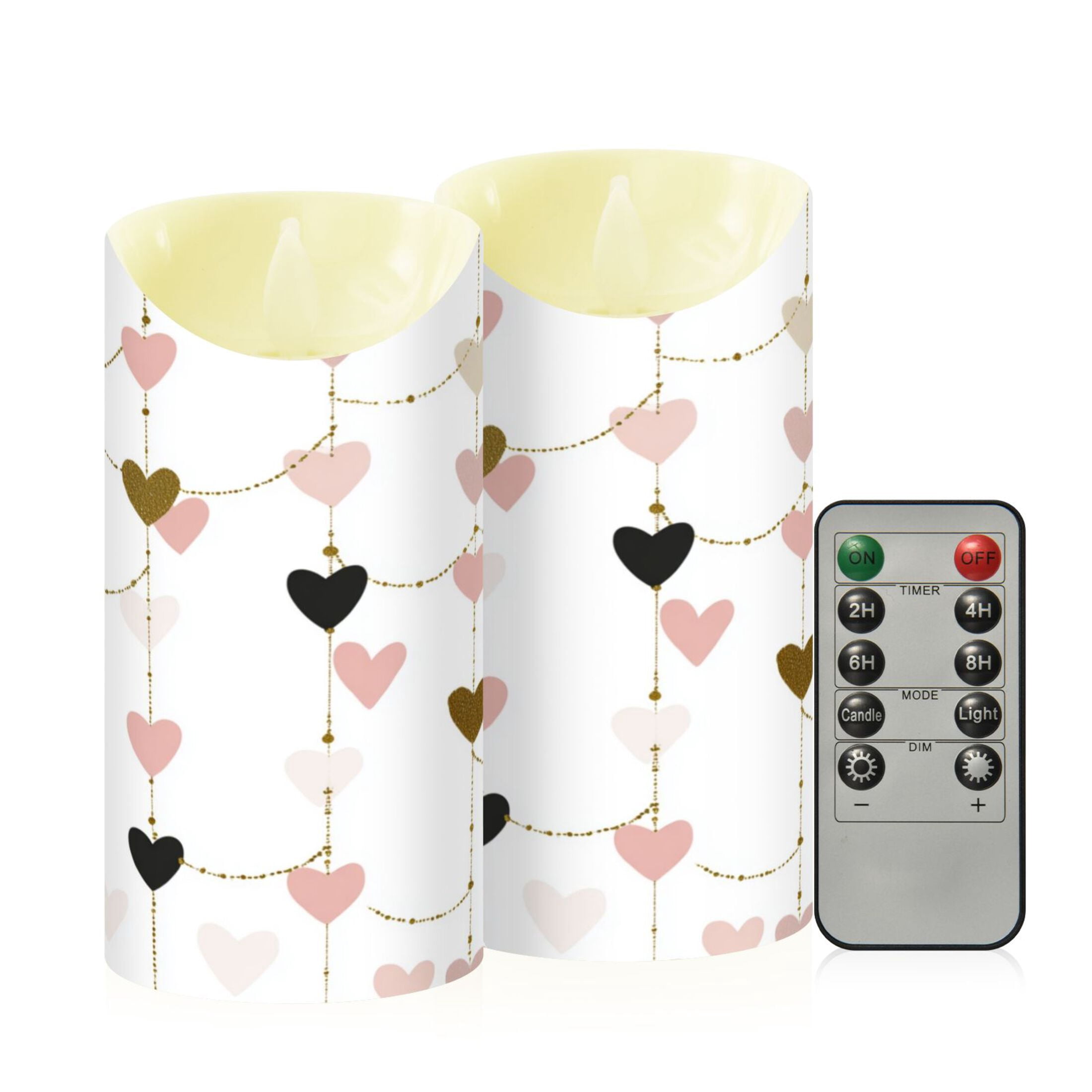 2 PCS Tilted Flameless Candles Flickering LED Lights Battery Operated ...