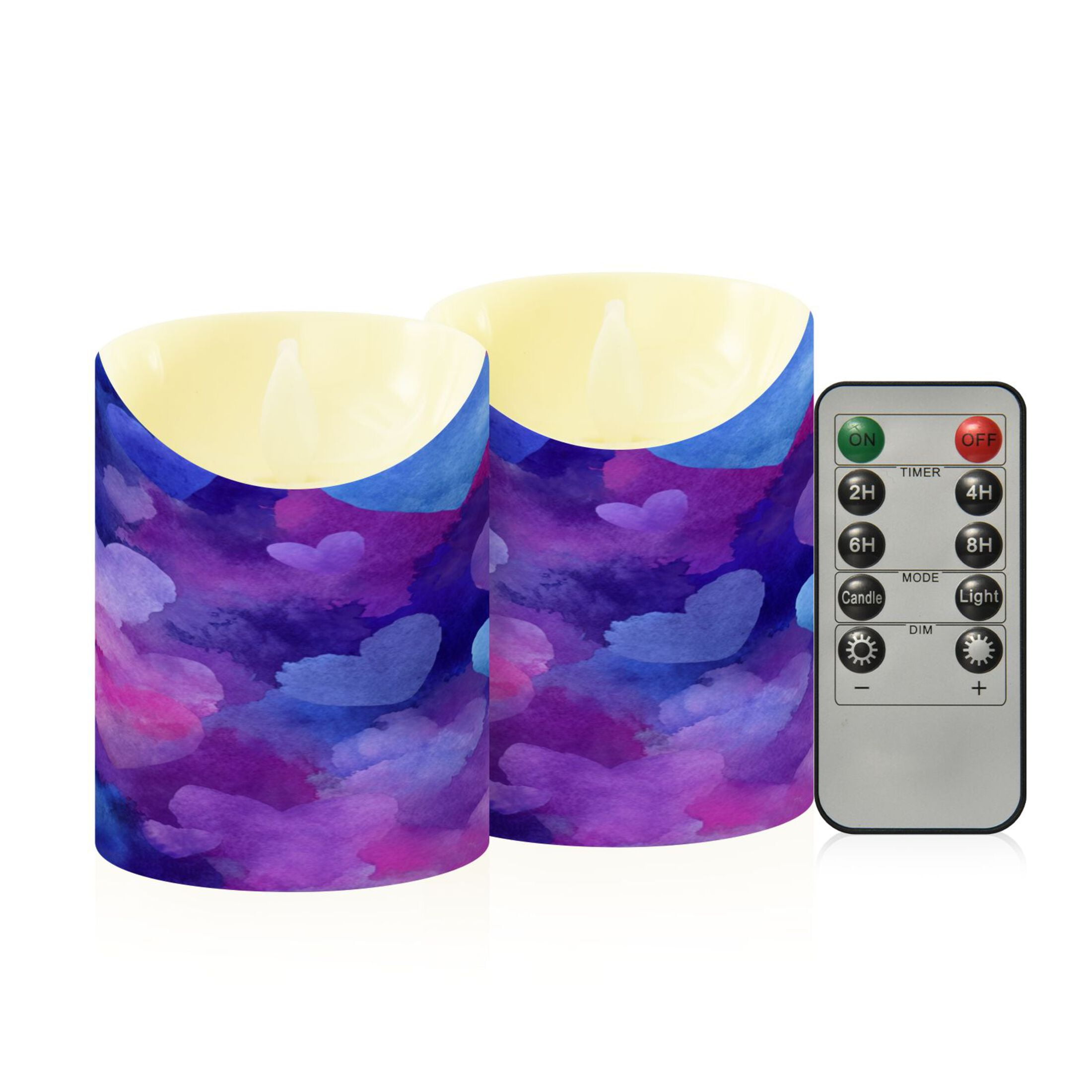 2 PCS Tilted Flameless Candles Flickering LED Lights Battery Operated ...