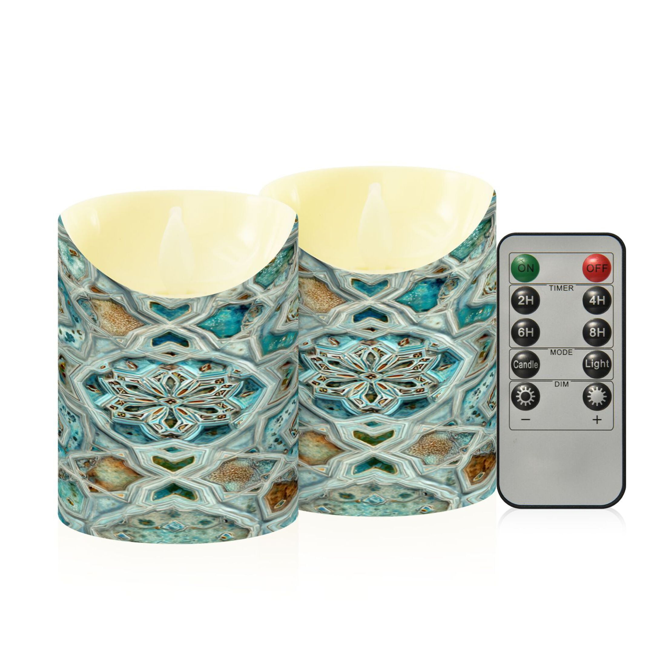 2 PCS Tilted Flameless Candles Flickering LED Lights Battery Operated ...