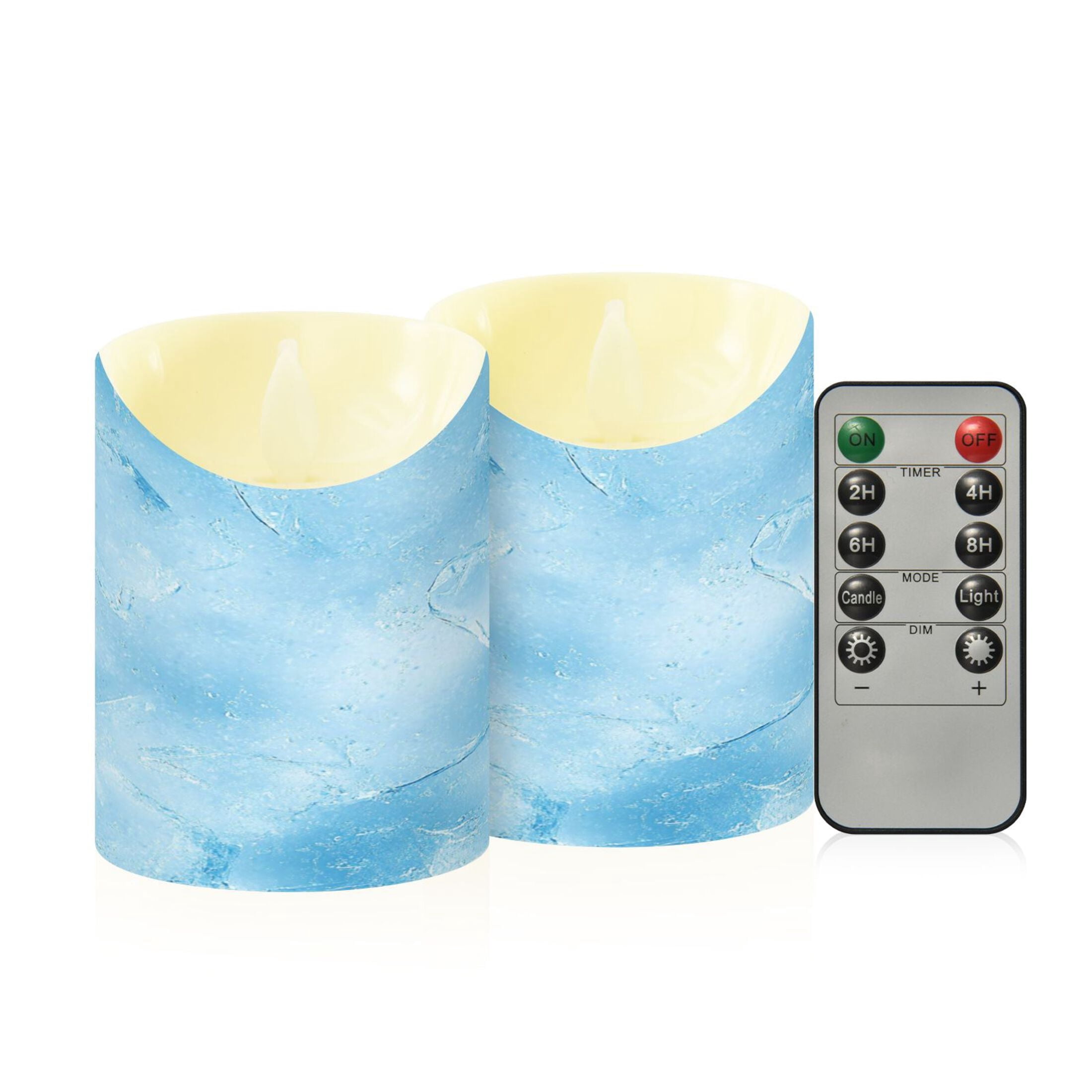 2 PCS Tilted Flameless Candles Flickering LED Lights Battery Operated ...