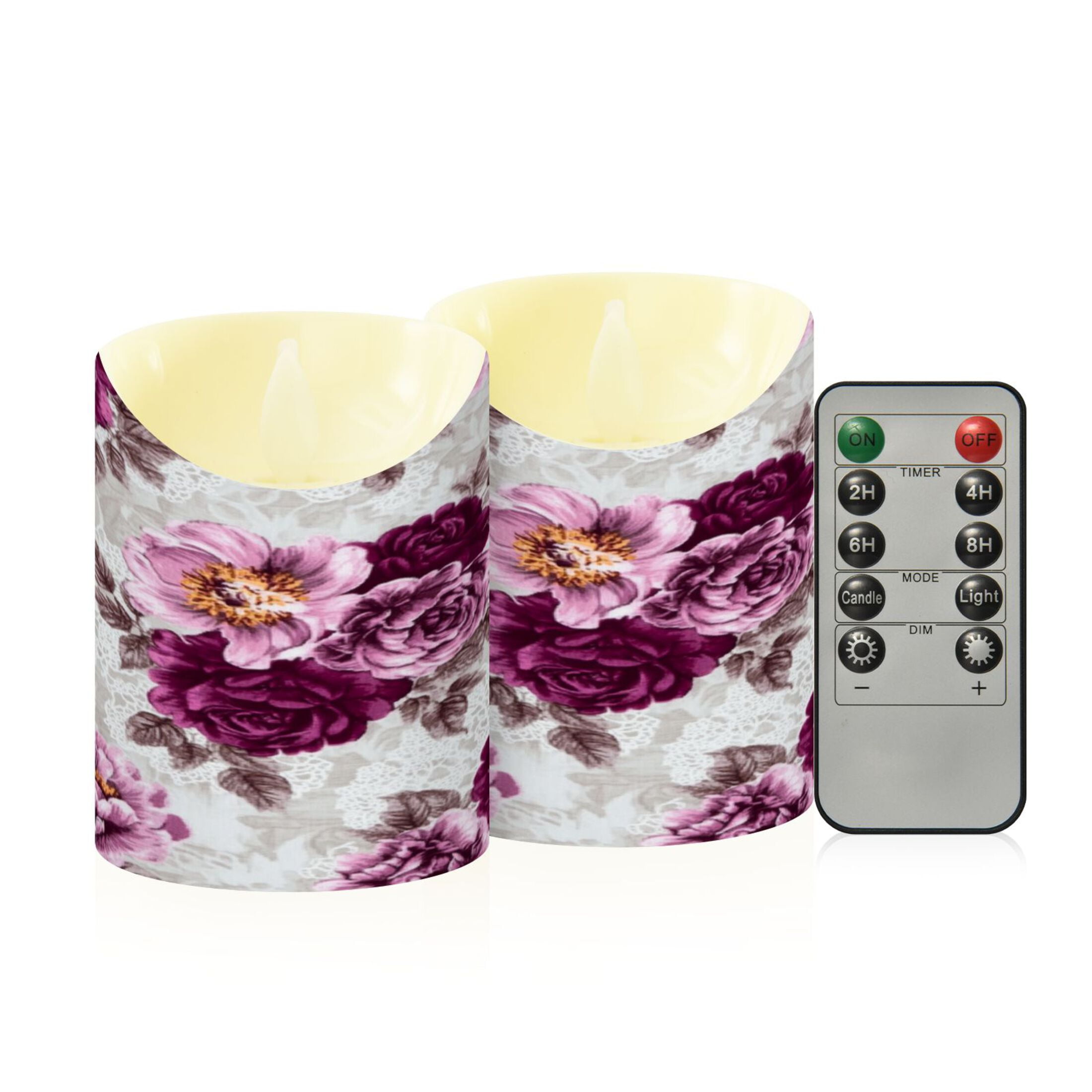 2 PCS Tilted Flameless Candles Flickering LED Lights Battery Operated ...