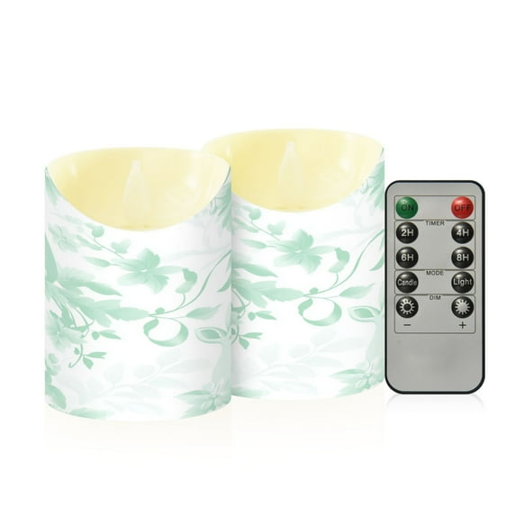 2 PCS Tilted Flameless Candles Flickering LED Lights Battery Operated ...