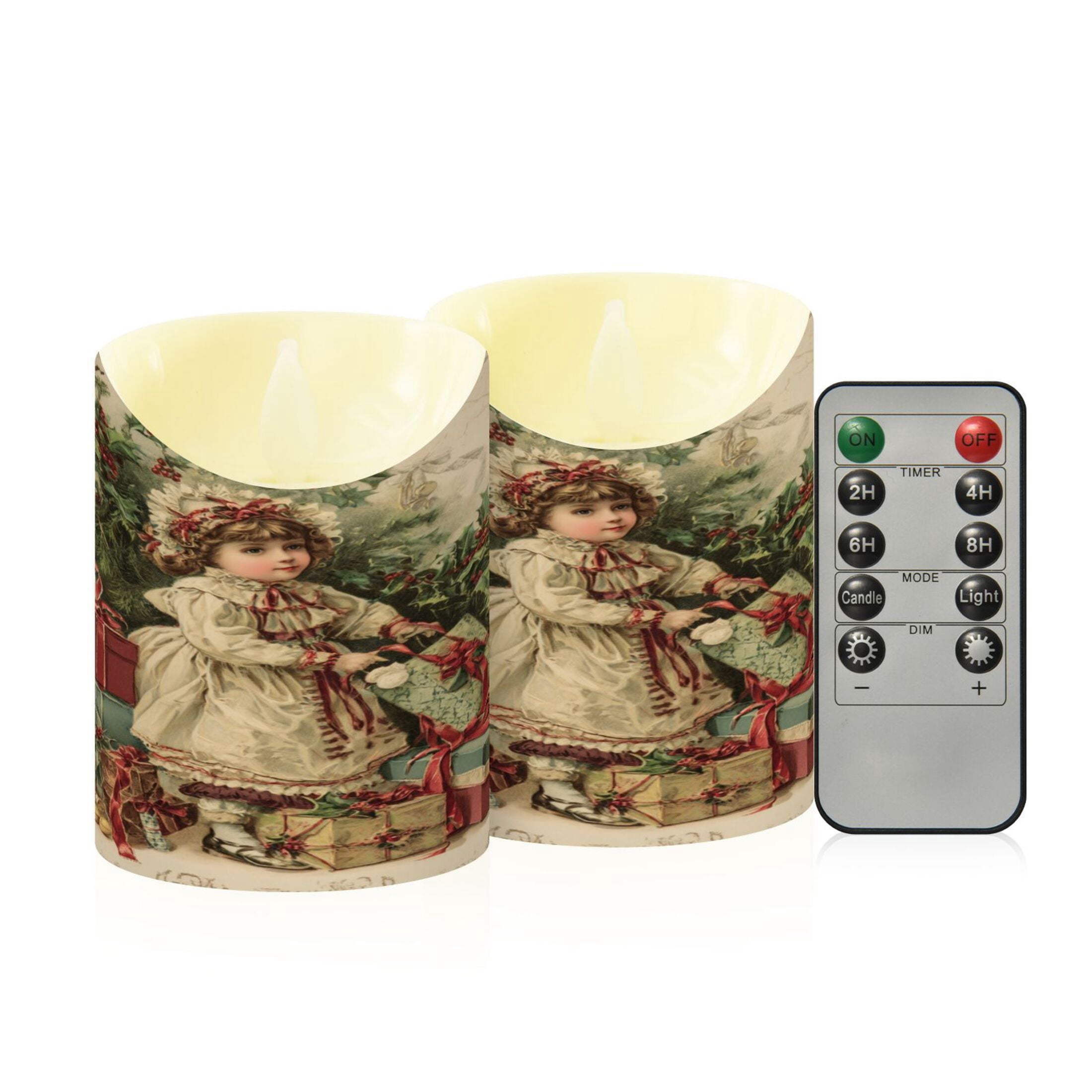 2 PCS Tilted Flameless Candles Flickering LED Lights Battery Operated ...