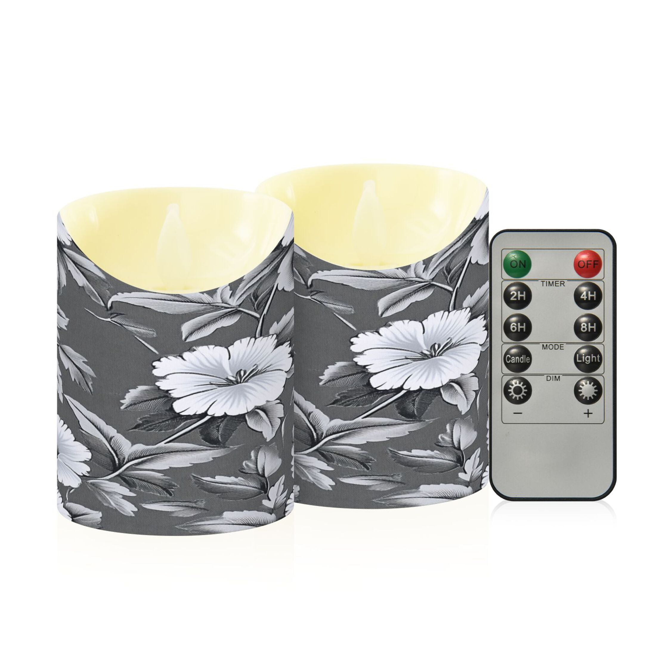2 PCS Tilted Flameless Candles Flickering LED Lights Battery Operated ...
