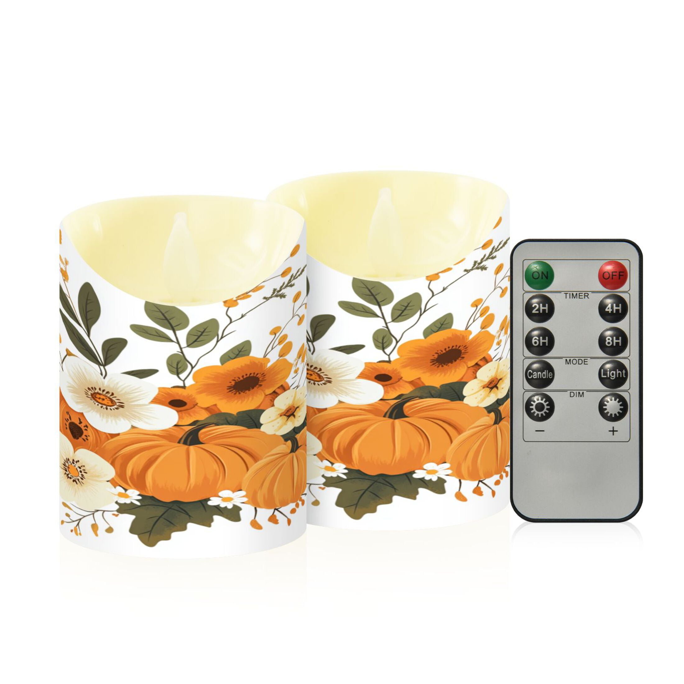 2 PCS Tilted Flameless Candles Flickering LED Lights Battery Operated ...