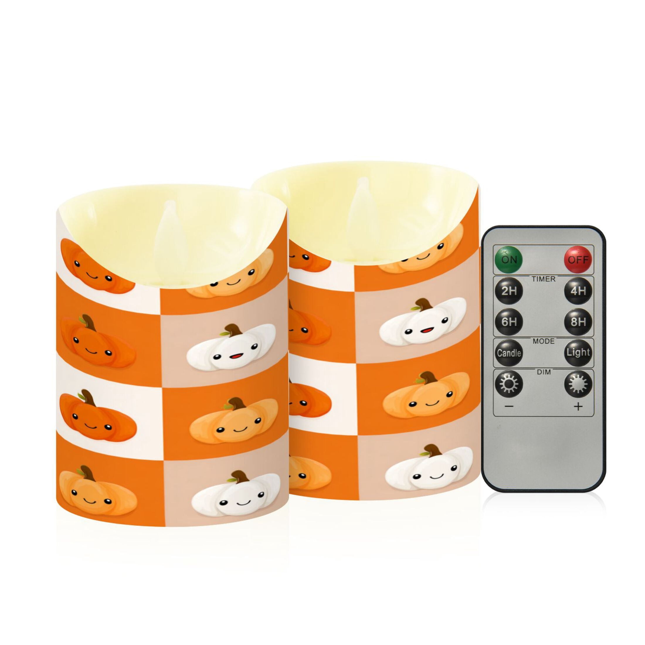 2 PCS Tilted Flameless Candles Flickering LED Lights Battery Operated ...