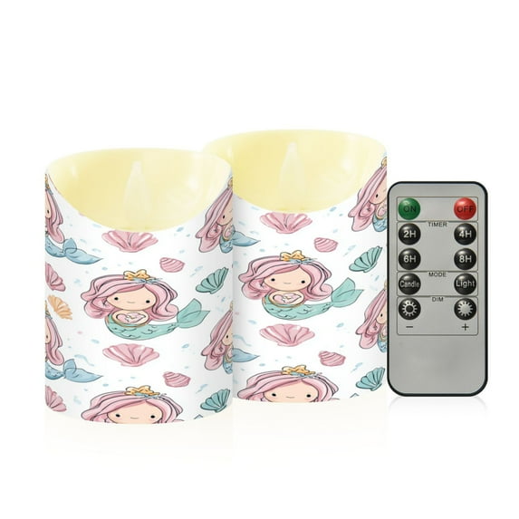 2 PCS Tilted Flameless Candles Flickering LED Lights Battery Operated ...