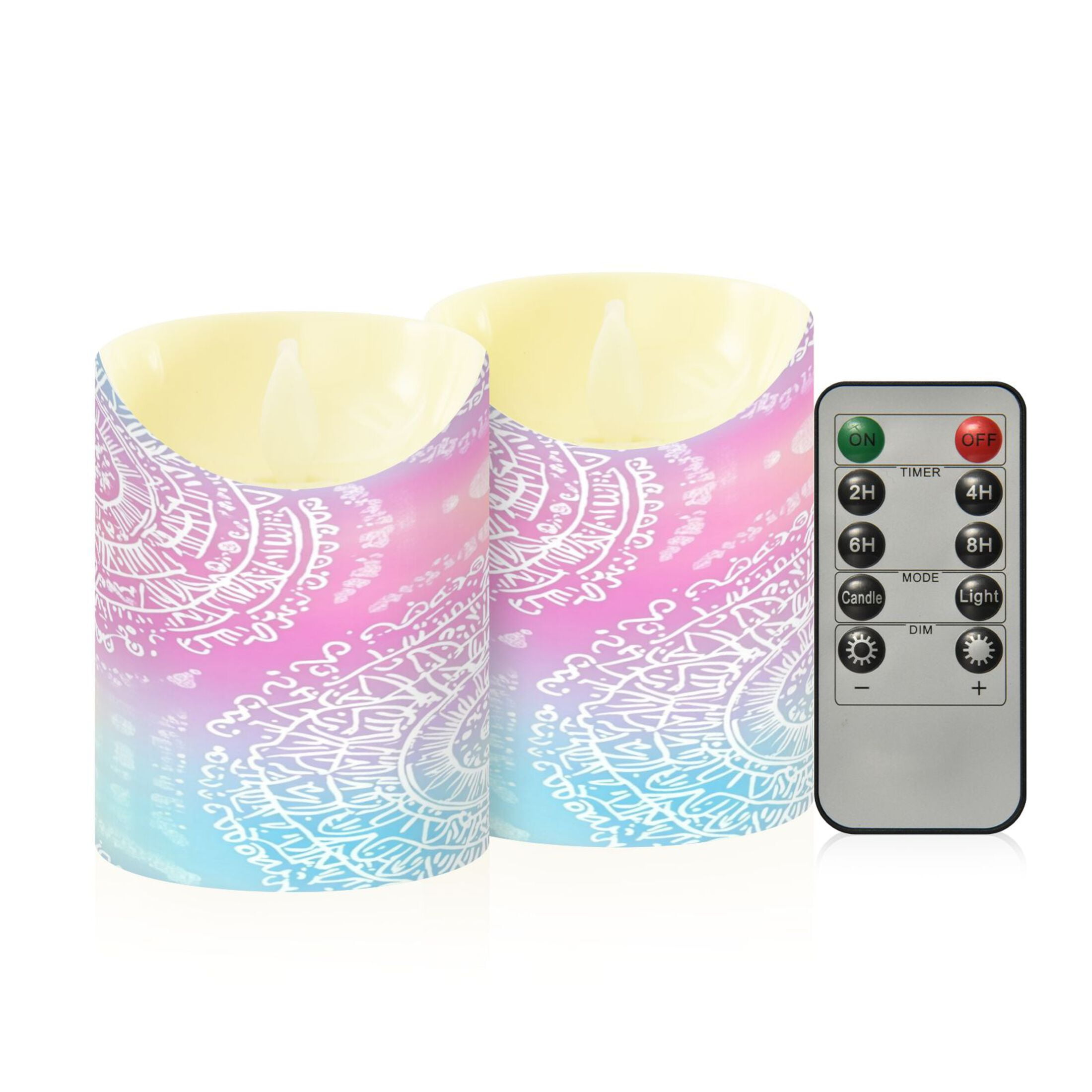 2 PCS Tilted Flameless Candles Flickering LED Lights Battery Operated ...