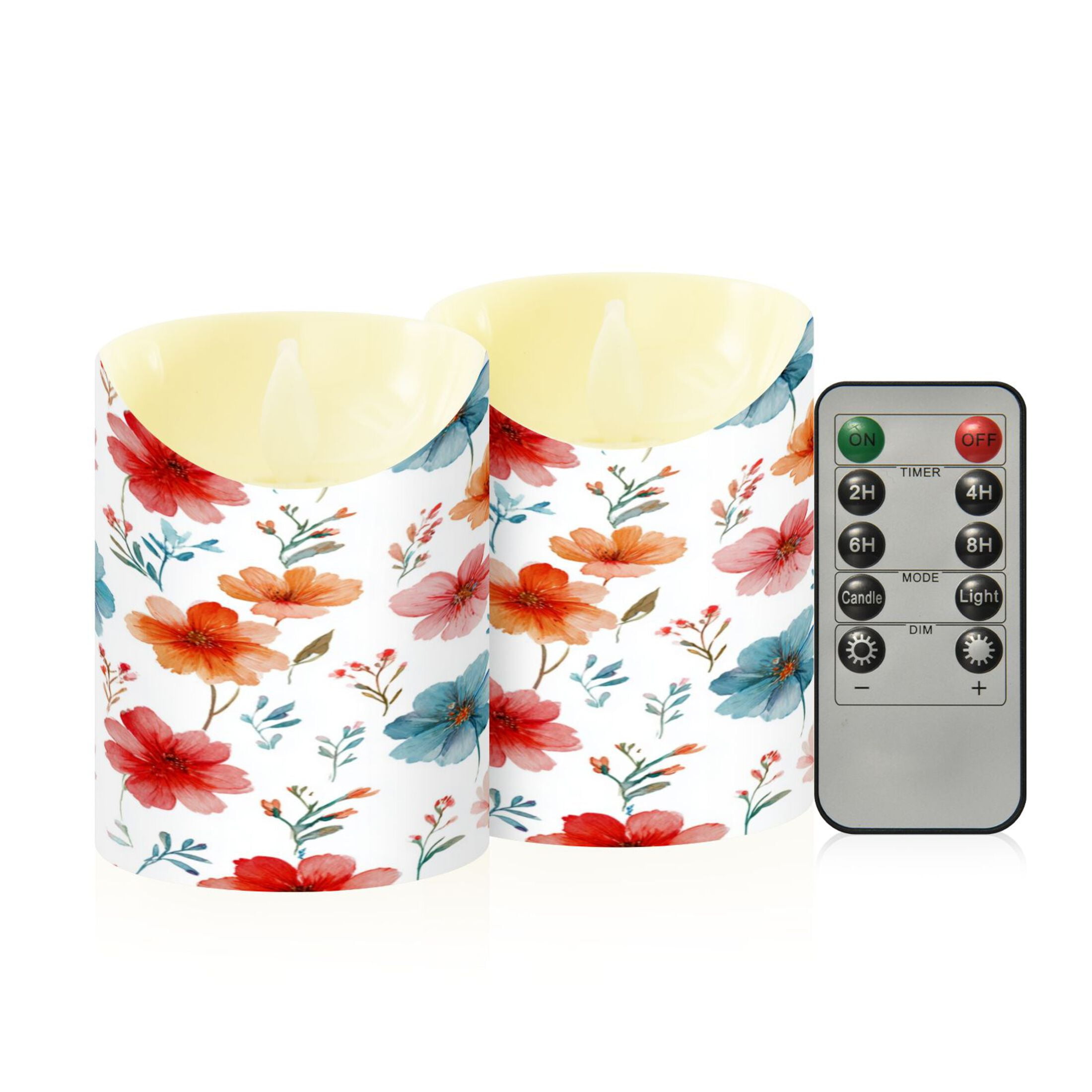 2 PCS Tilted Flameless Candles Flickering LED Lights Battery Operated ...