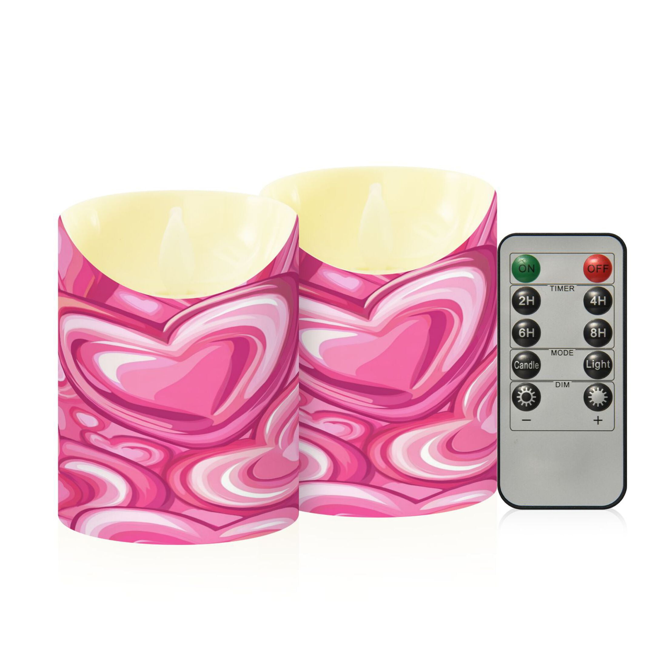 2 PCS Tilted Flameless Candles Flickering LED Lights Battery Operated ...