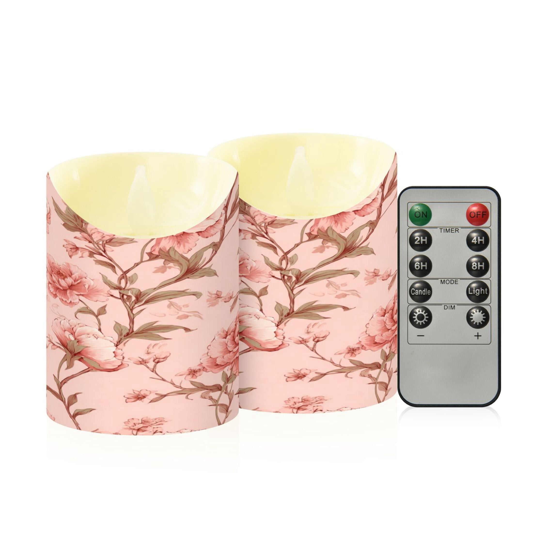 2 PCS Tilted Flameless Candles Flickering LED Lights Battery Operated ...