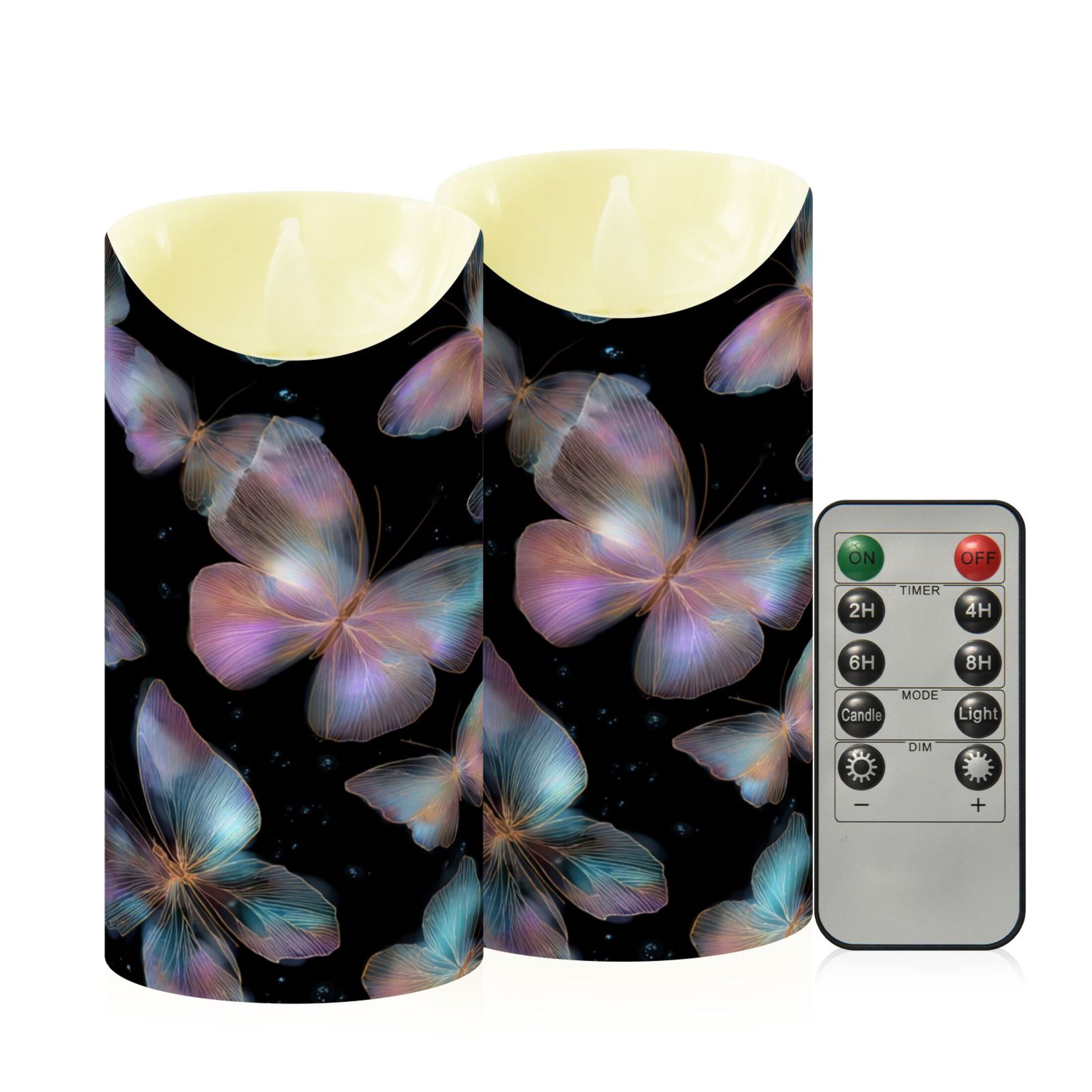 2 PCS Tilted Flameless Candles Flickering LED Lights Battery Operated ...