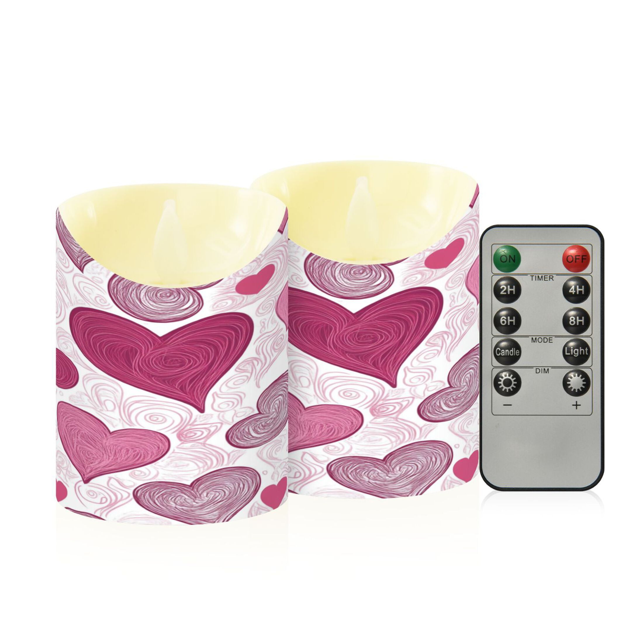 2 PCS Tilted Flameless Candles Flickering LED Lights Battery Operated ...