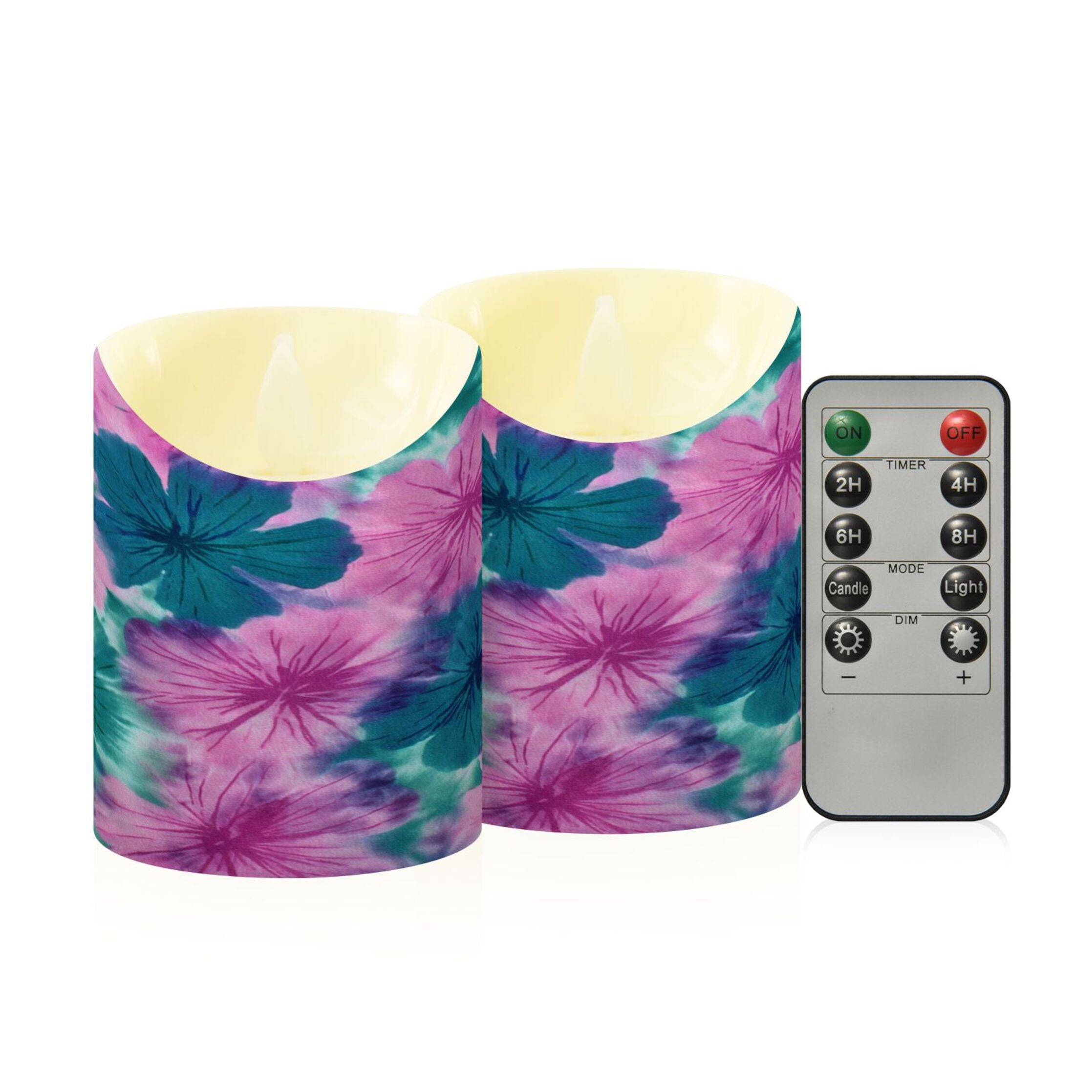 2 PCS Tilted Flameless Candles Flickering LED Lights Battery Operated ...