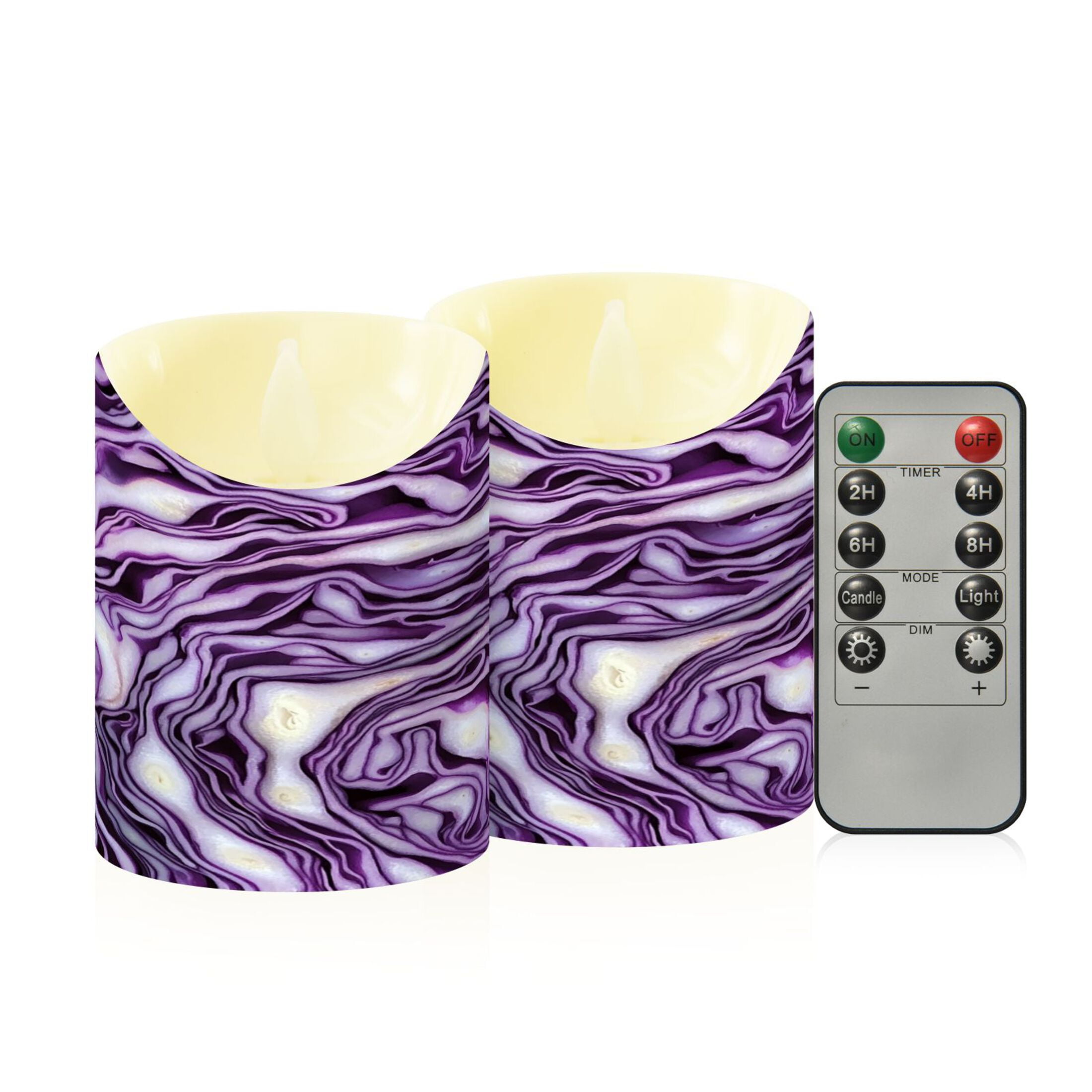 2 PCS Tilted Flameless Candles Flickering LED Lights Battery Operated ...