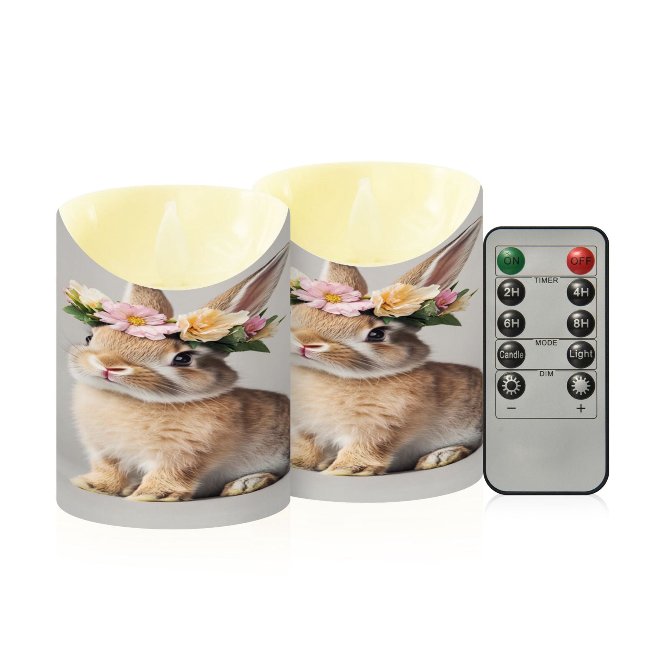 2 PCS Tilted Flameless Candles Flickering LED Lights Battery Operated ...
