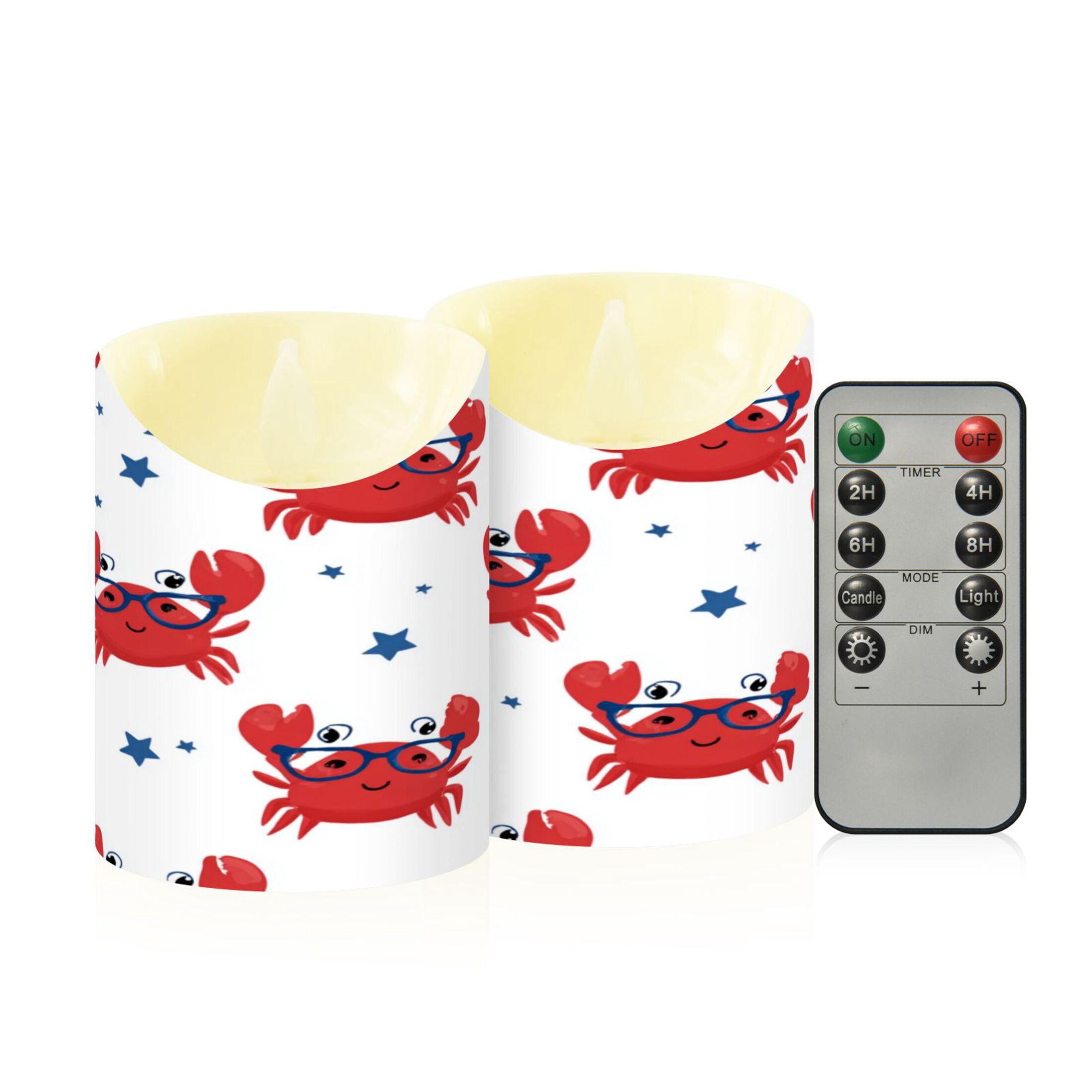 2 PCS Tilted Flameless Candles Flickering LED Lights Battery Operated ...