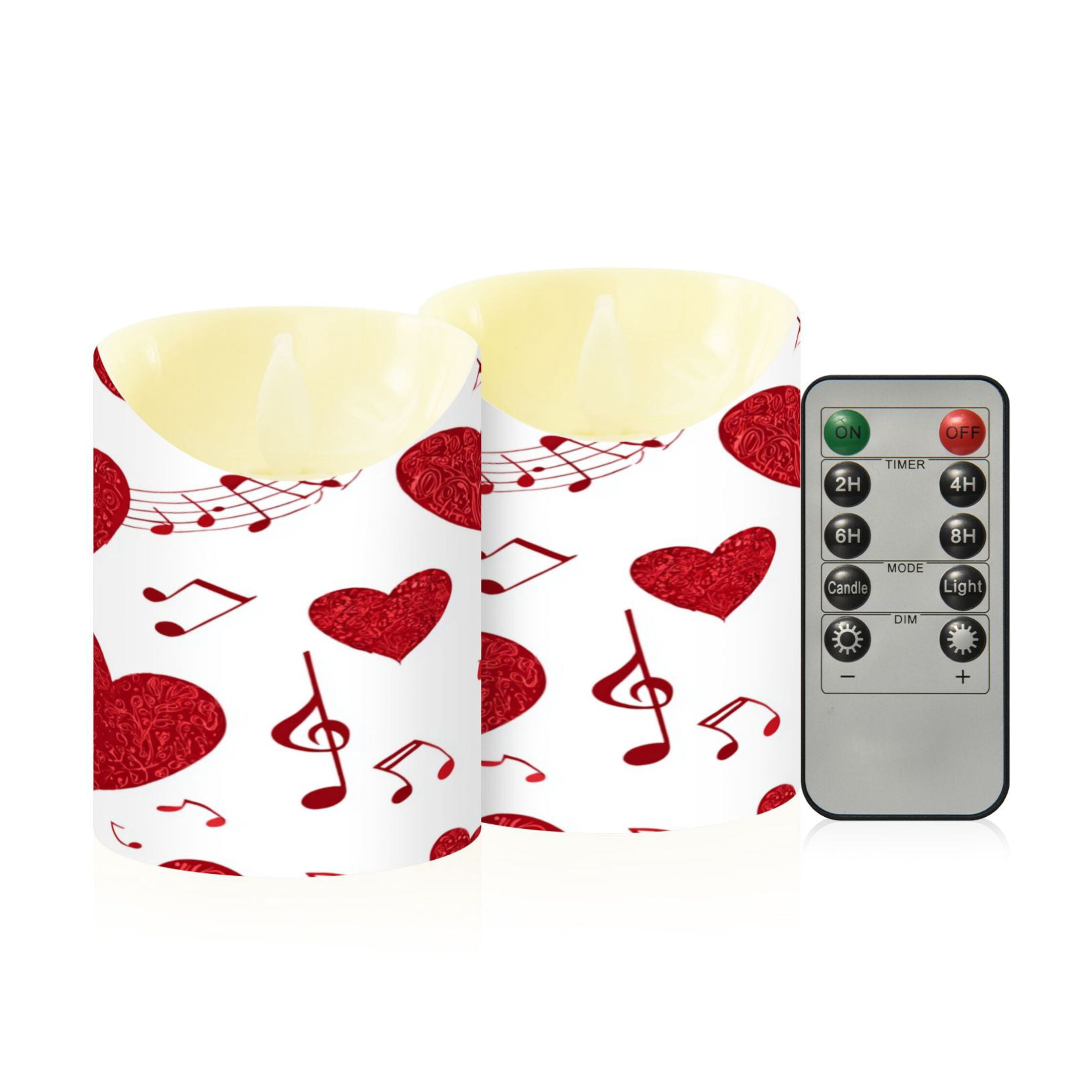 2 PCS Tilted Flameless Candles Flickering LED Lights Battery Operated ...