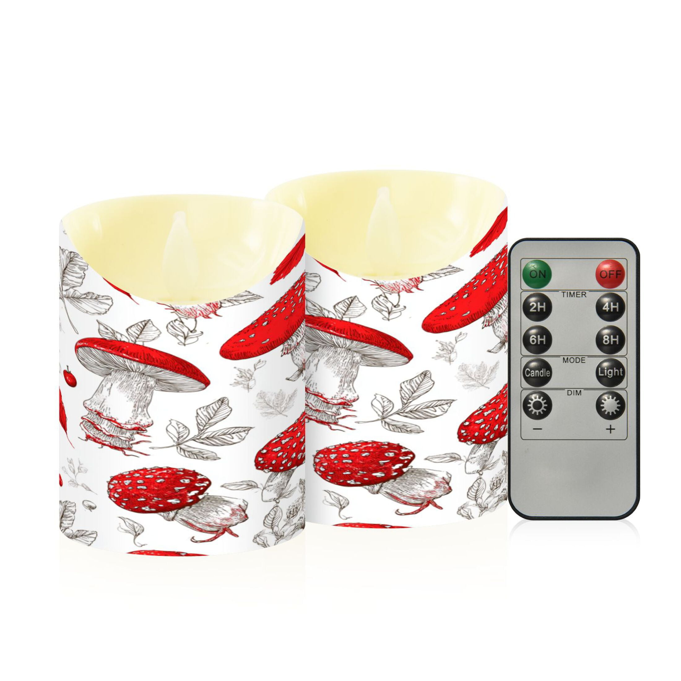 2 PCS Tilted Flameless Candles Flickering LED Lights Battery Operated ...