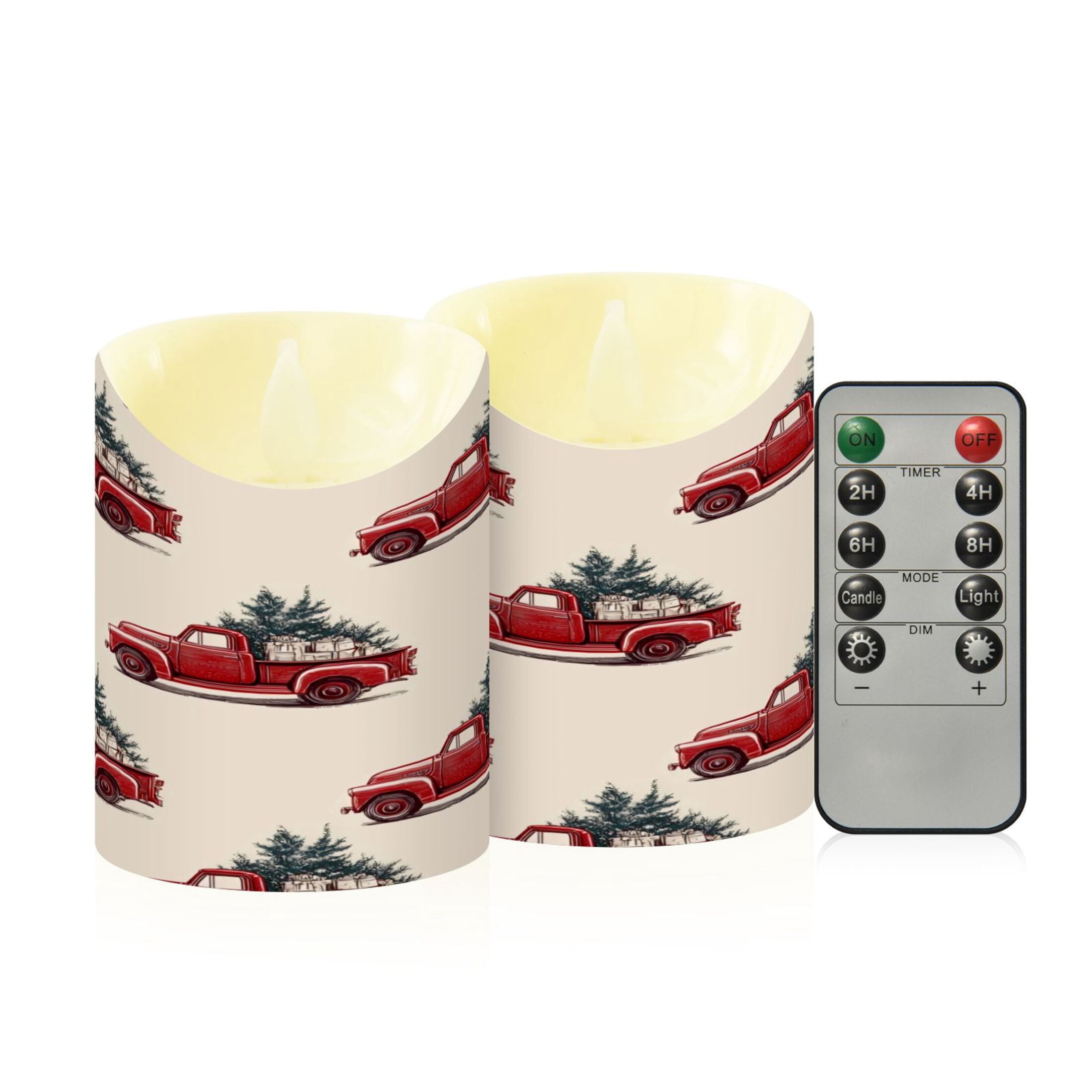 2 PCS Tilted Flameless Candles Flickering LED Lights Battery Operated ...