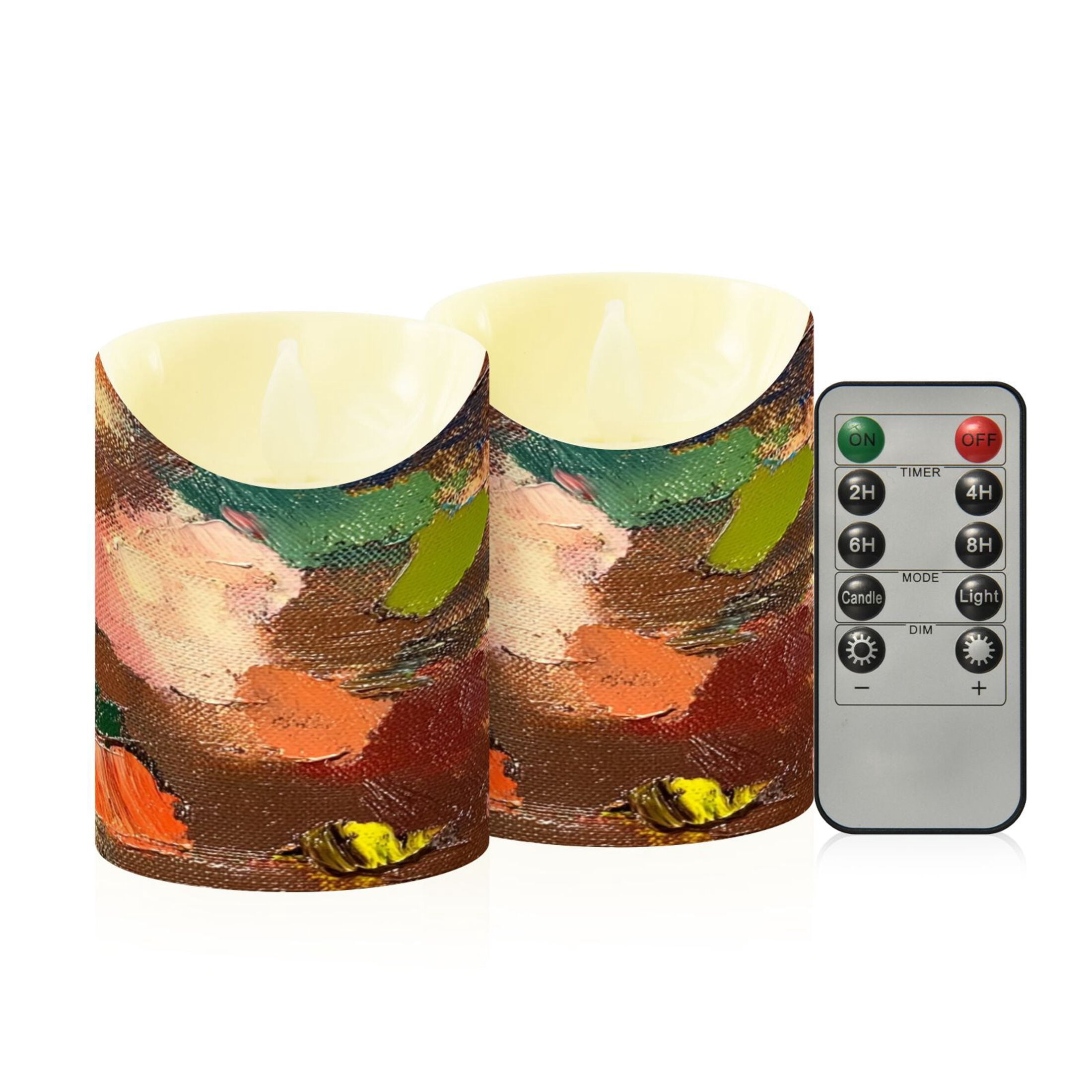 2 PCS Tilted Flameless Candles Flickering LED Lights Battery Operated ...
