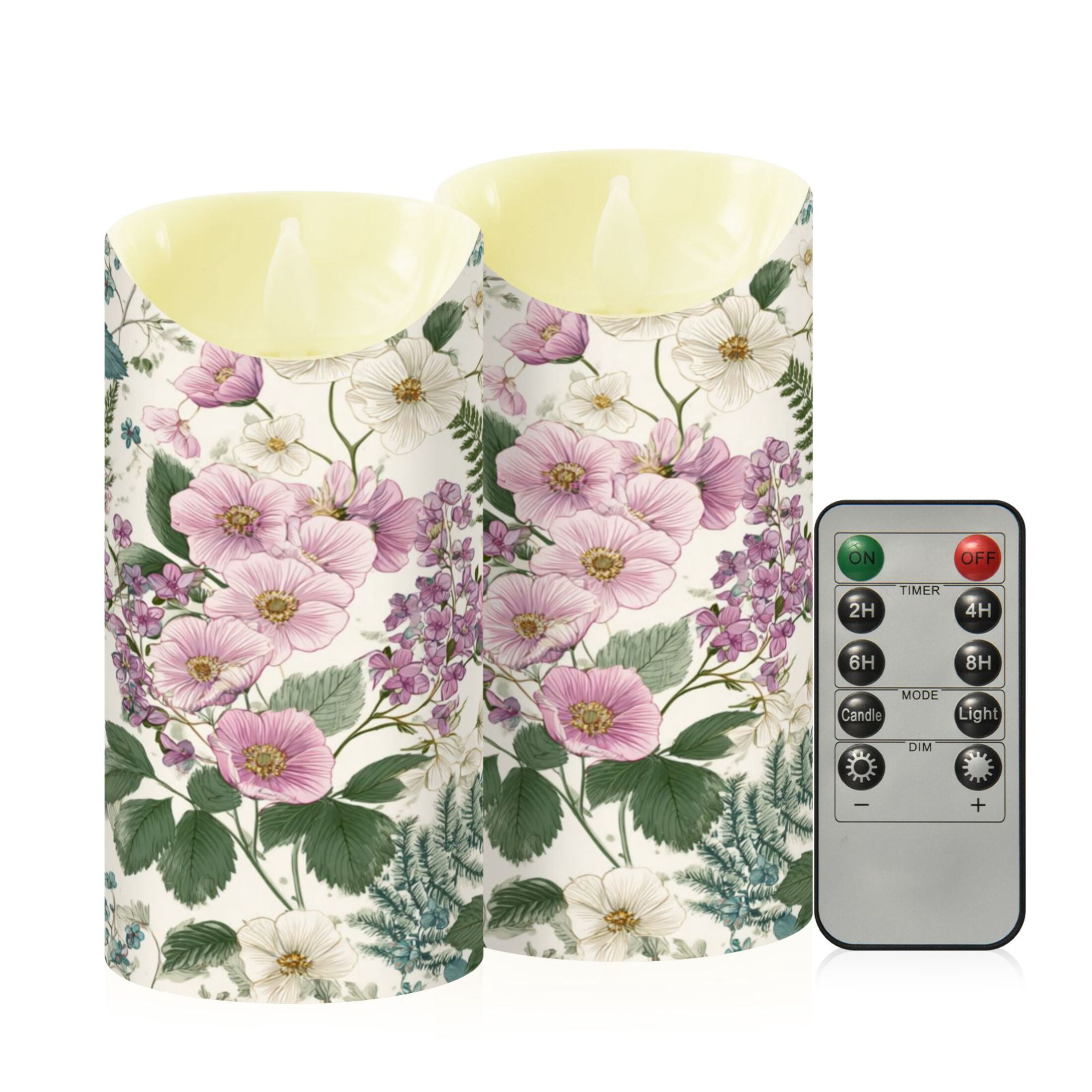 2 PCS Tilted Flameless Candles Flickering LED Lights Battery Operated ...