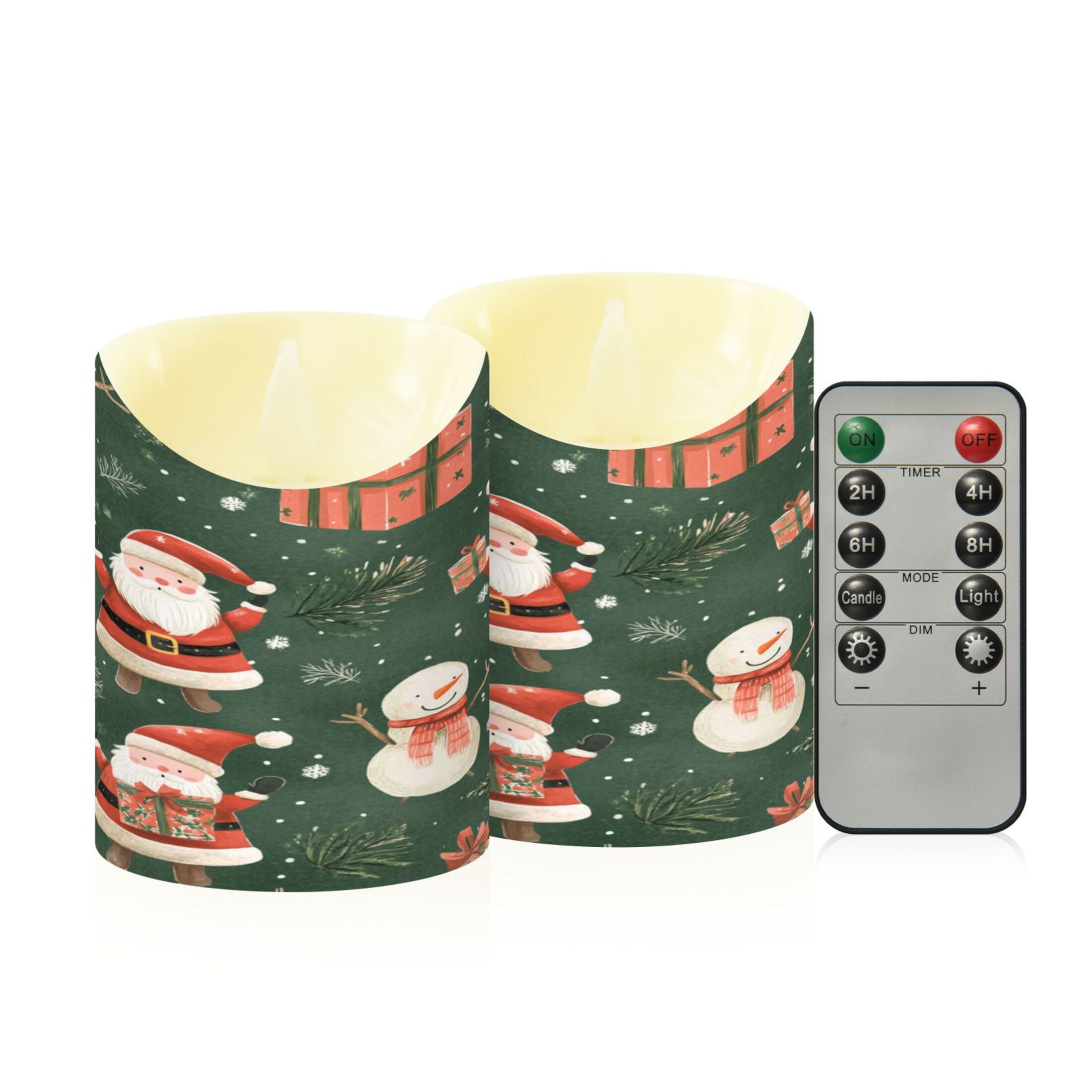 2 PCS Tilted Flameless Candles Flickering LED Lights Battery Operated ...