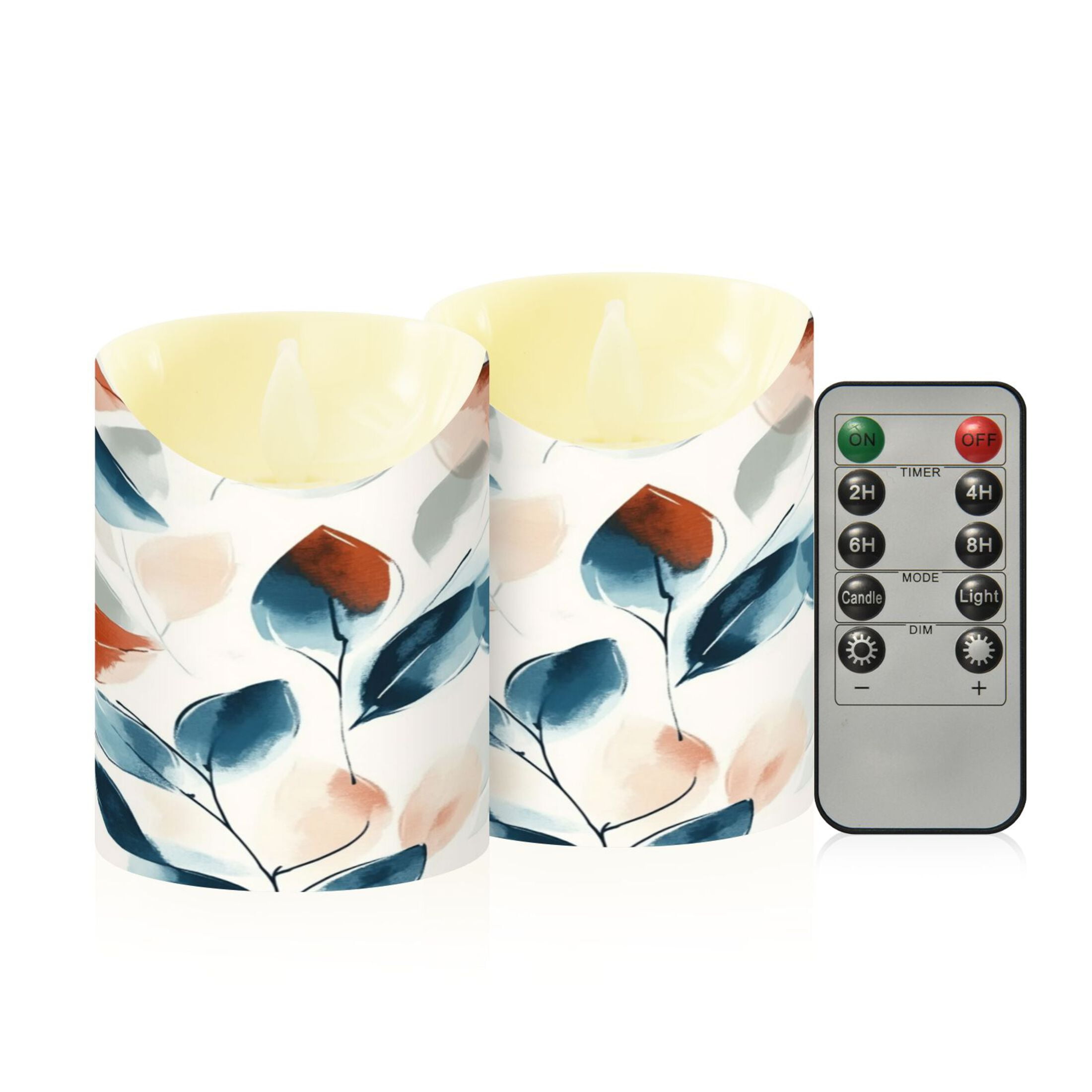 2 PCS Tilted Flameless Candles Flickering LED Lights Battery Operated ...