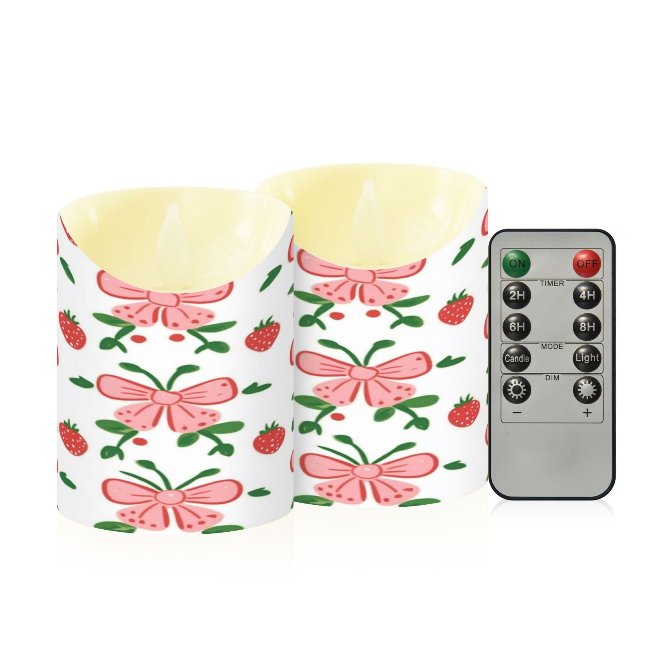 2 PCS Tilted Flameless Candles Flickering LED Lights Battery Operated ...