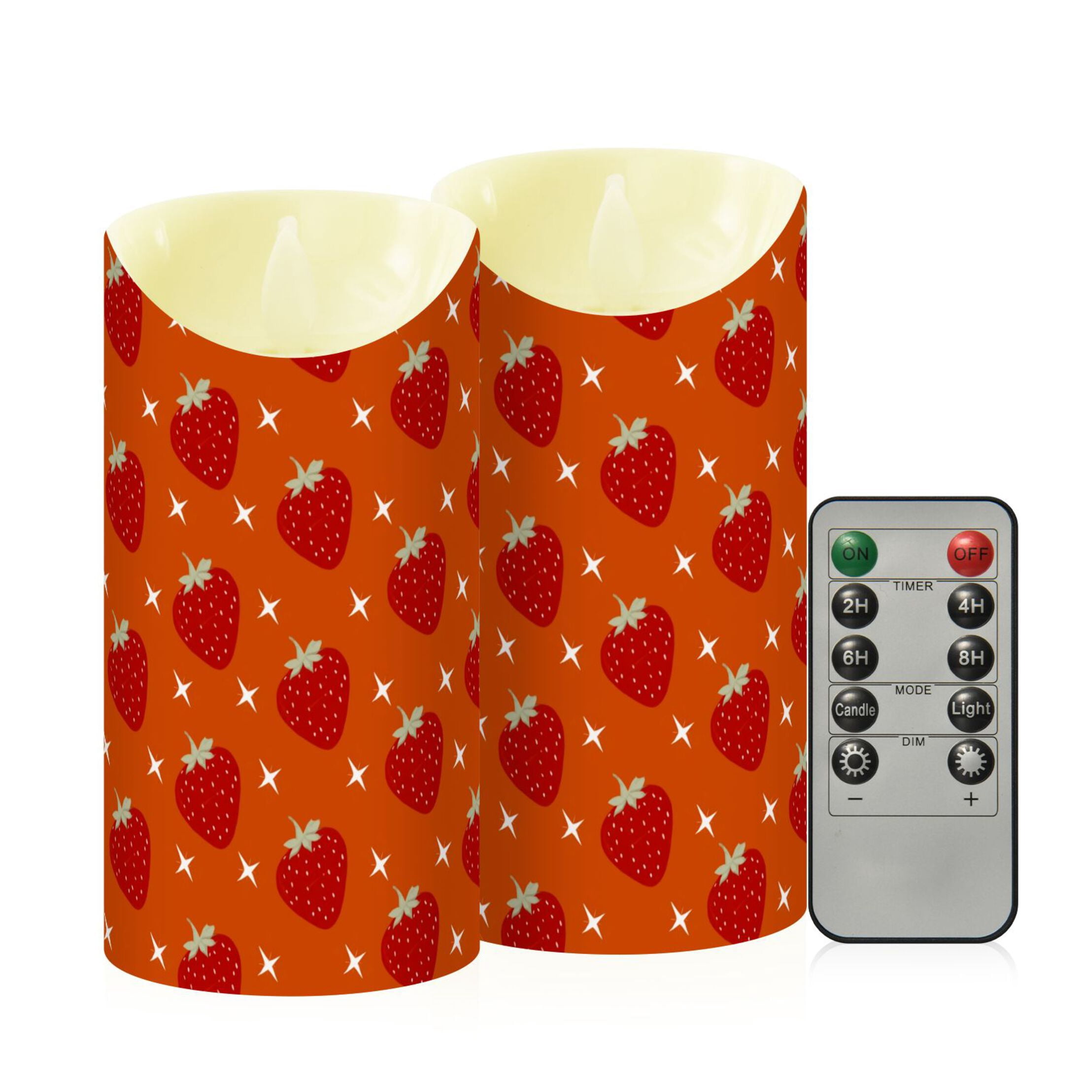 2 PCS Tilted Flameless Candles Flickering LED Lights Battery Operated ...