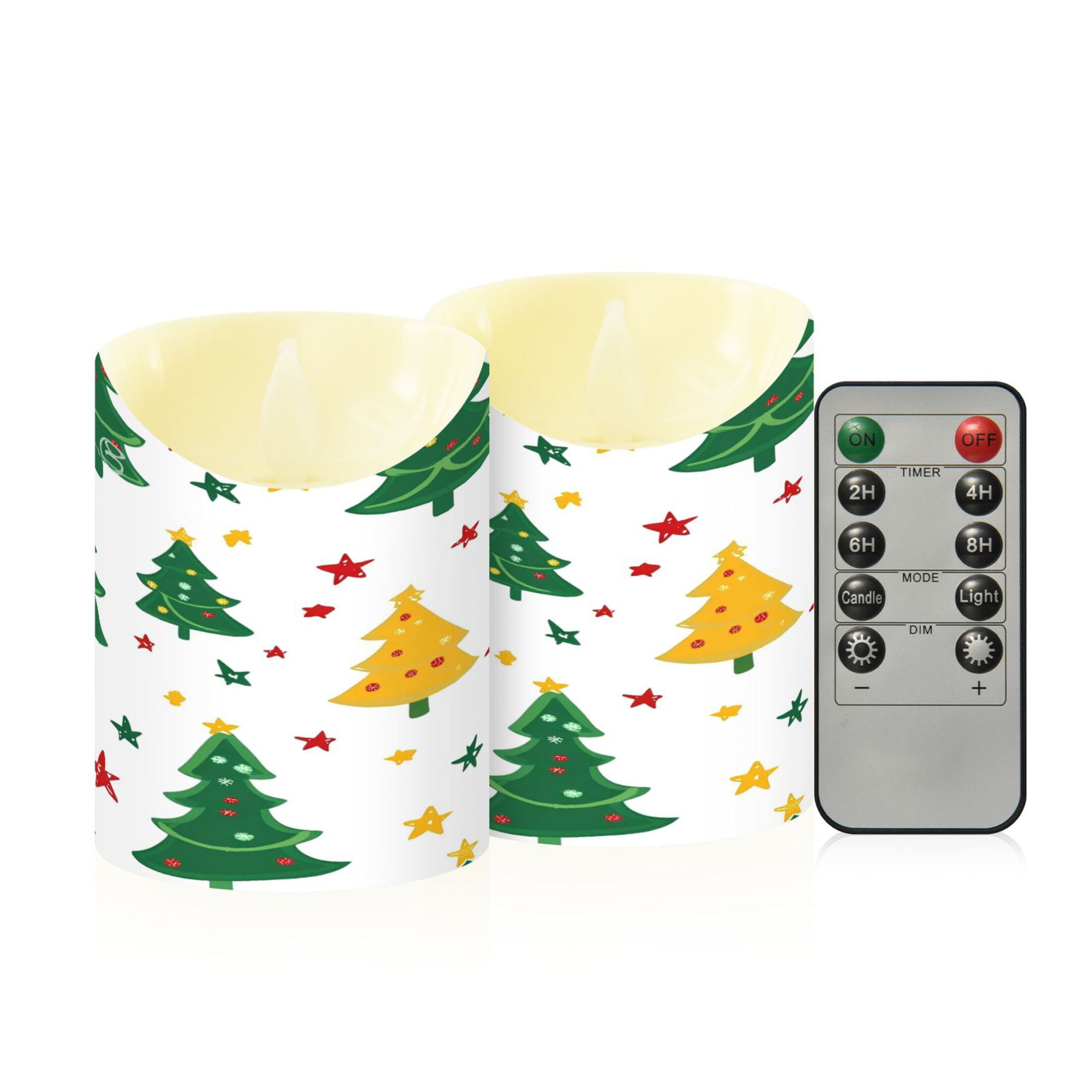 2 PCS Tilted Flameless Candles Flickering LED Lights Battery Operated ...